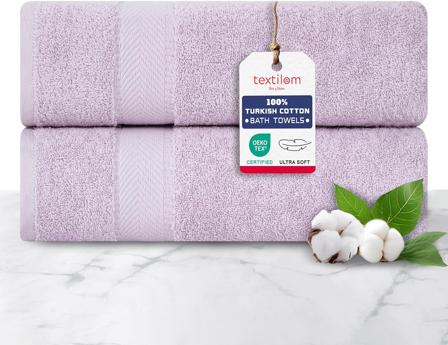 BICIDO-100% Turkish Cotton 2 Pcs Bath Towel Set, Luxury Bath Towels for ...