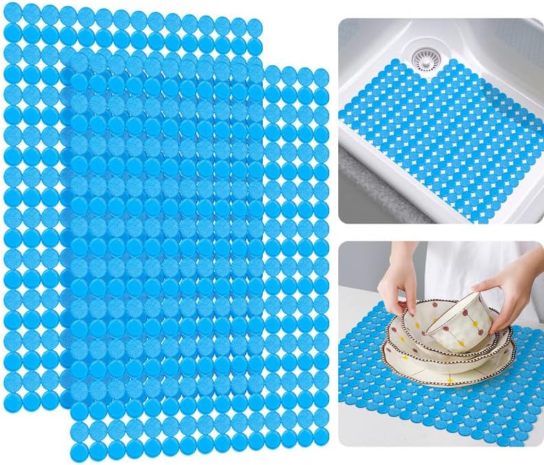 BICIDO-2-Pack Kitchen Sink Mat: PVC Adjustable Sink Protector | Sink ...