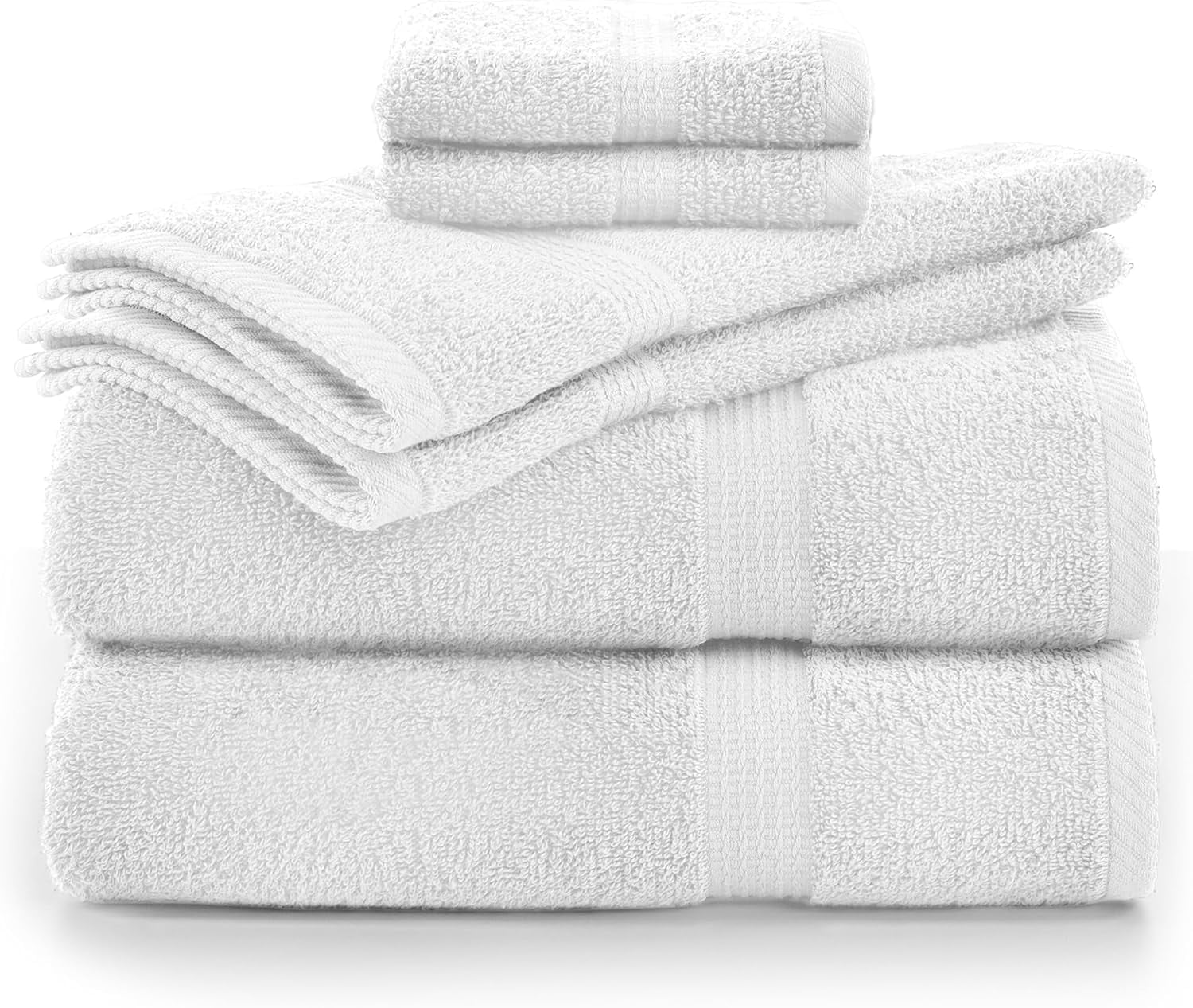 BICIDO-6-Piece Essential Towel Set - Super Soft - Extra Absorbent - 100 ...
