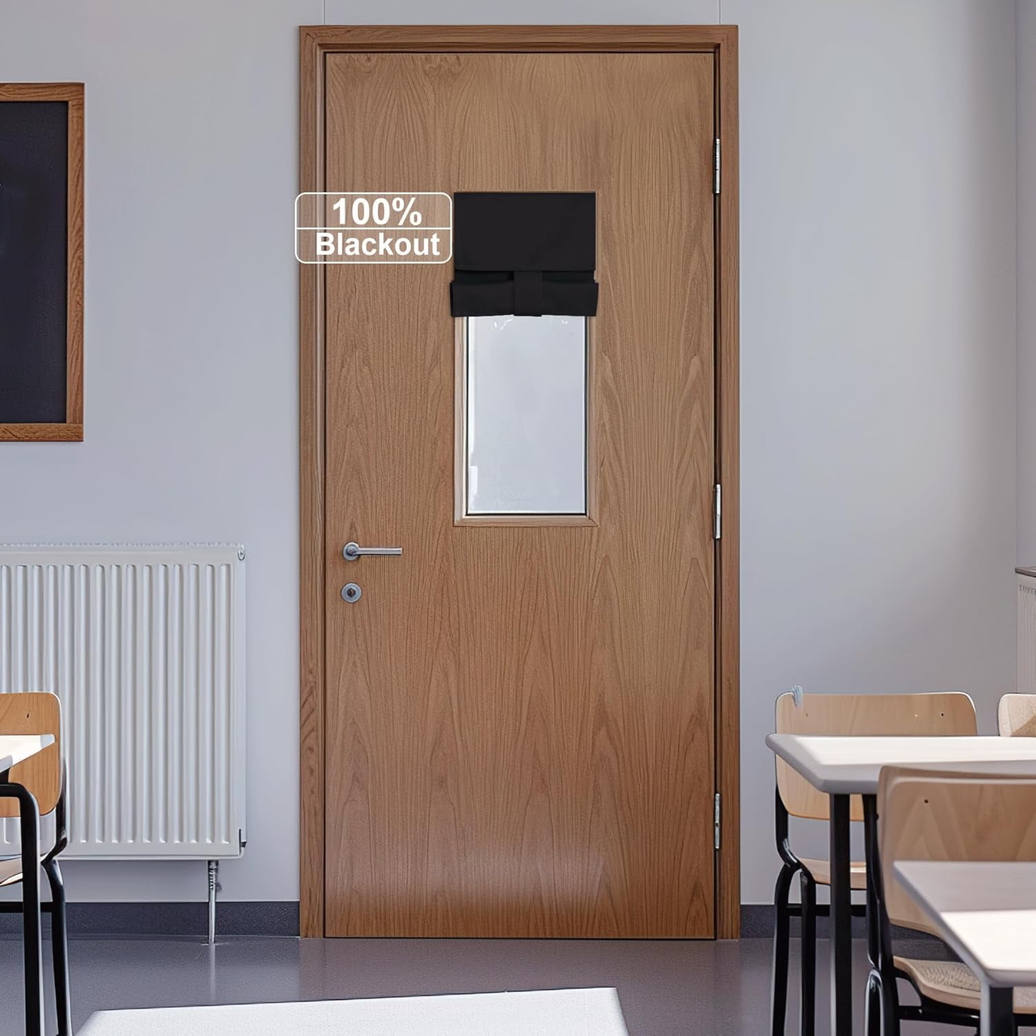 BICIDO-Black 100% Blackout Classroom Door Window Cover for Small Window ...