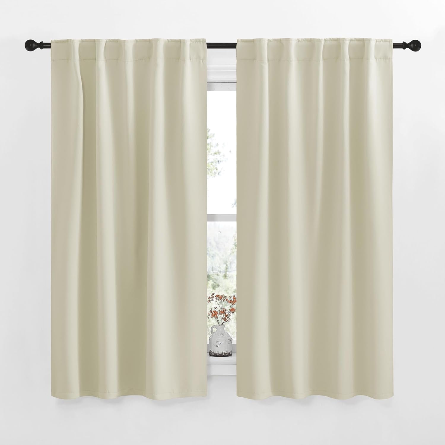 BICIDO-Blackout Curtain Panels for Living Room - (Beige Color) 34x63 ...