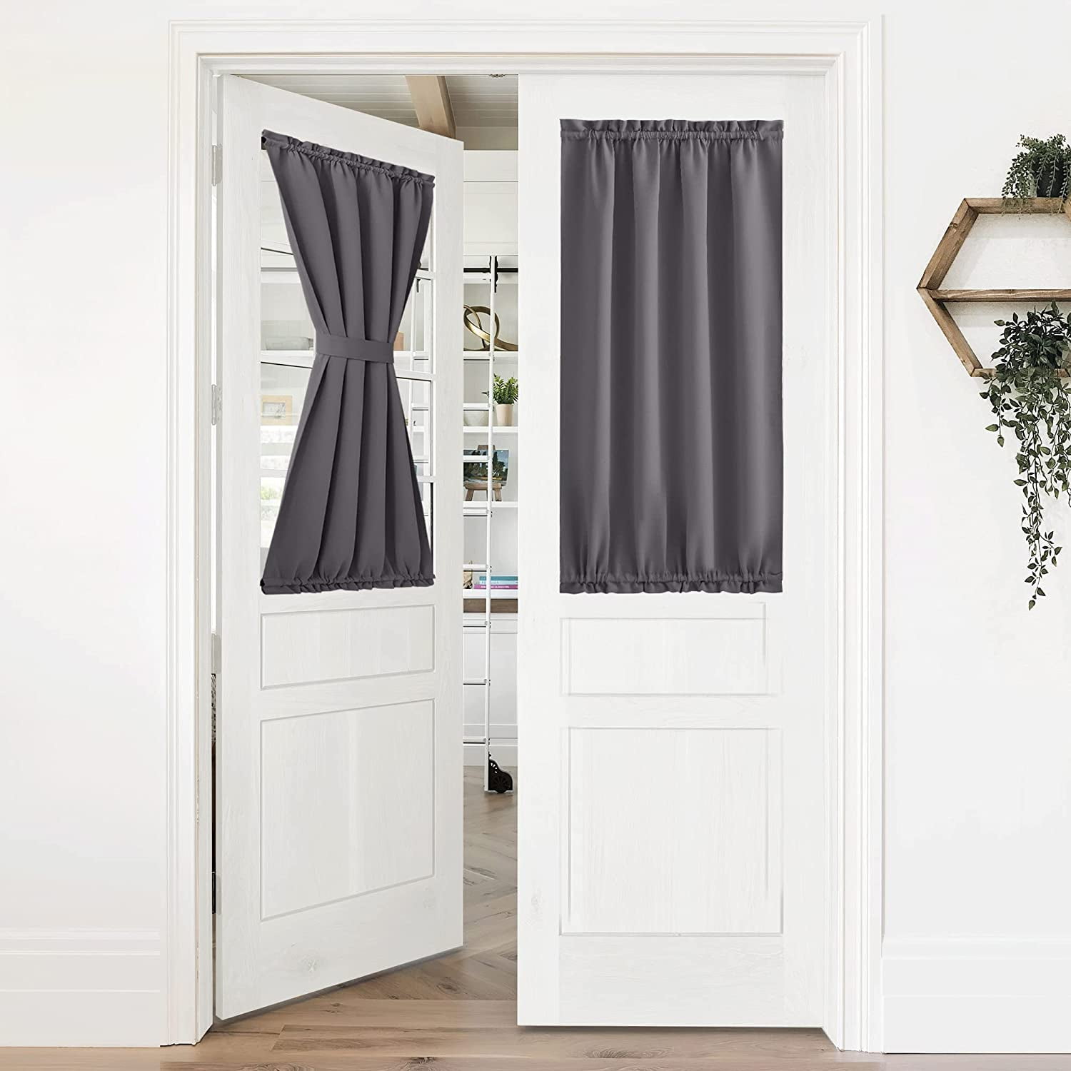BICIDO-Blackout French Door Curtain Window Coverings for Kitchen ...
