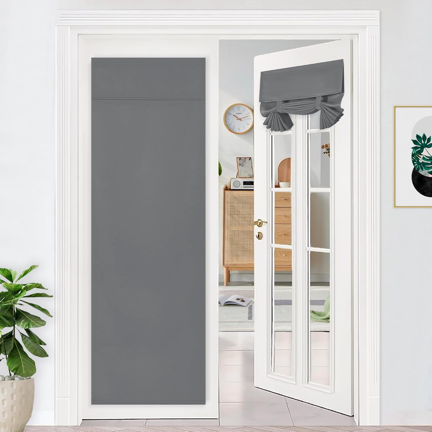 BICIDO-Blackout French Door Curtains - Thermal Insulated Block Light ...