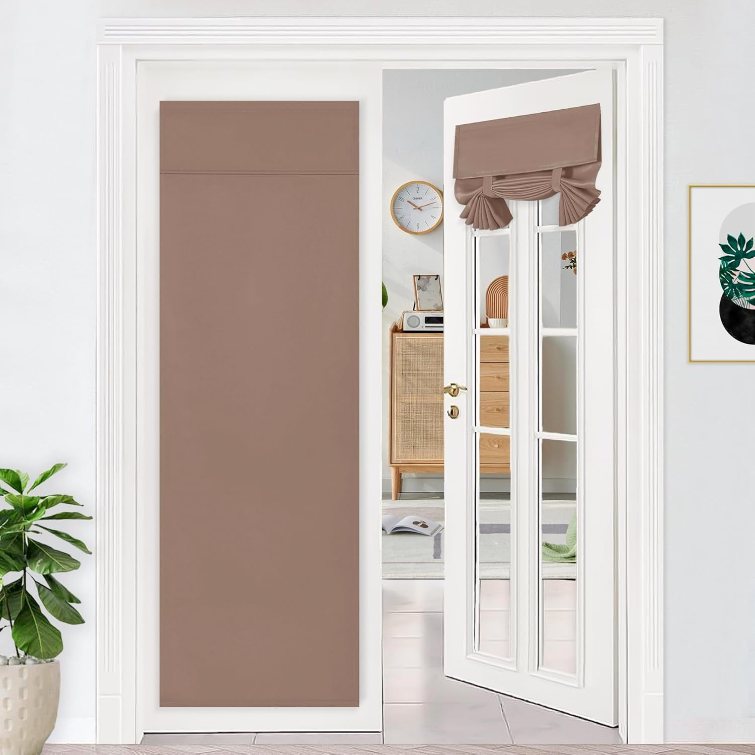 BICIDO-Blackout French Door Curtains-Thermal Insulated Block Light ...