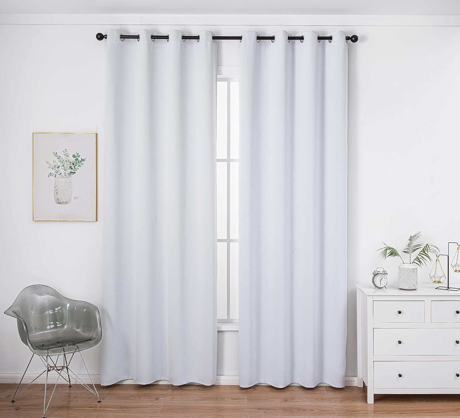 BICIDO-Blackout Long Curtains 108 Inches Length,Energy Efficient Room ...