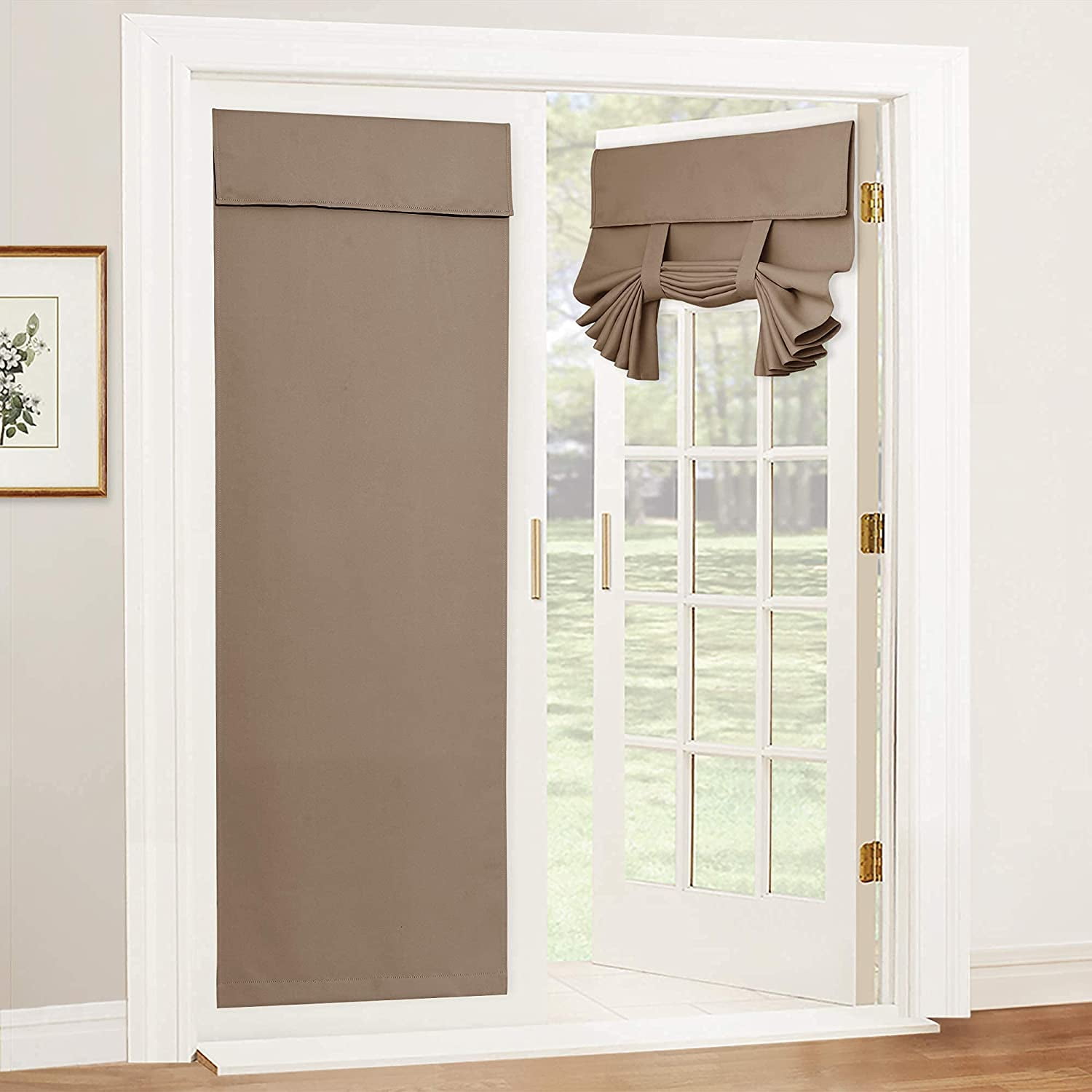 BICIDO-Blackout Tricia Door Curtains - Self Sticky Vertical Blinds ...