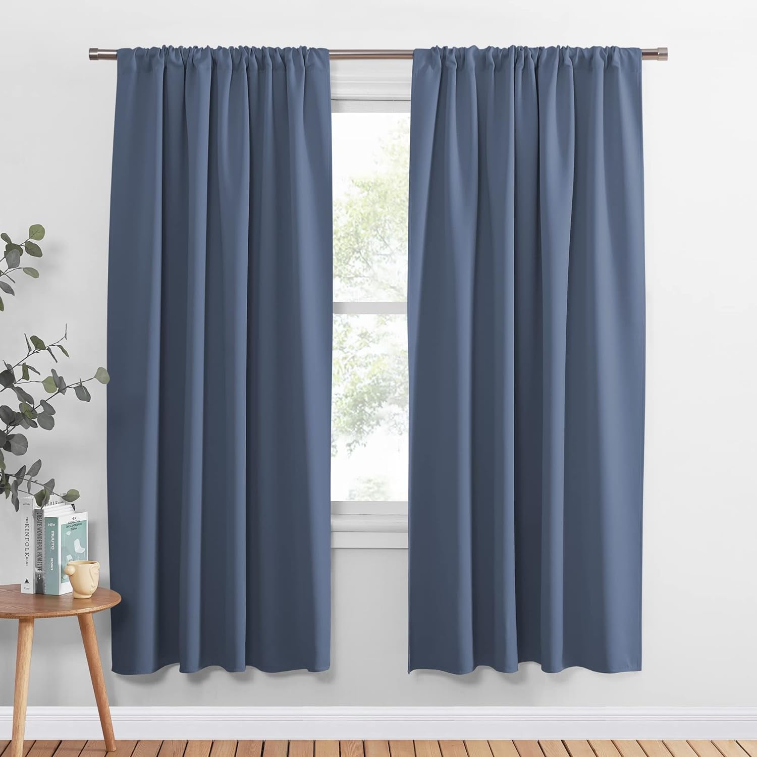 BICIDO-Blue Curtains 72 inch - Light Blocking Curtain Panels Thermal ...