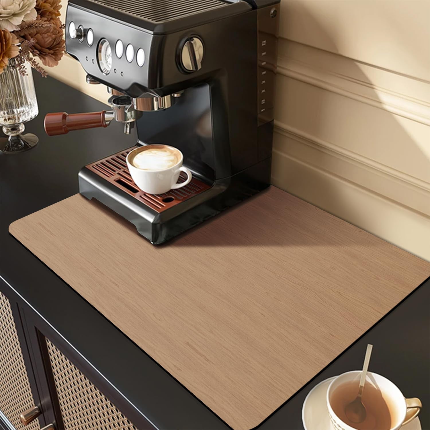 BICIDO-Coffee Mat Coffee Bar Mat - Absorbent Rubber Backed Coffee Pot ...