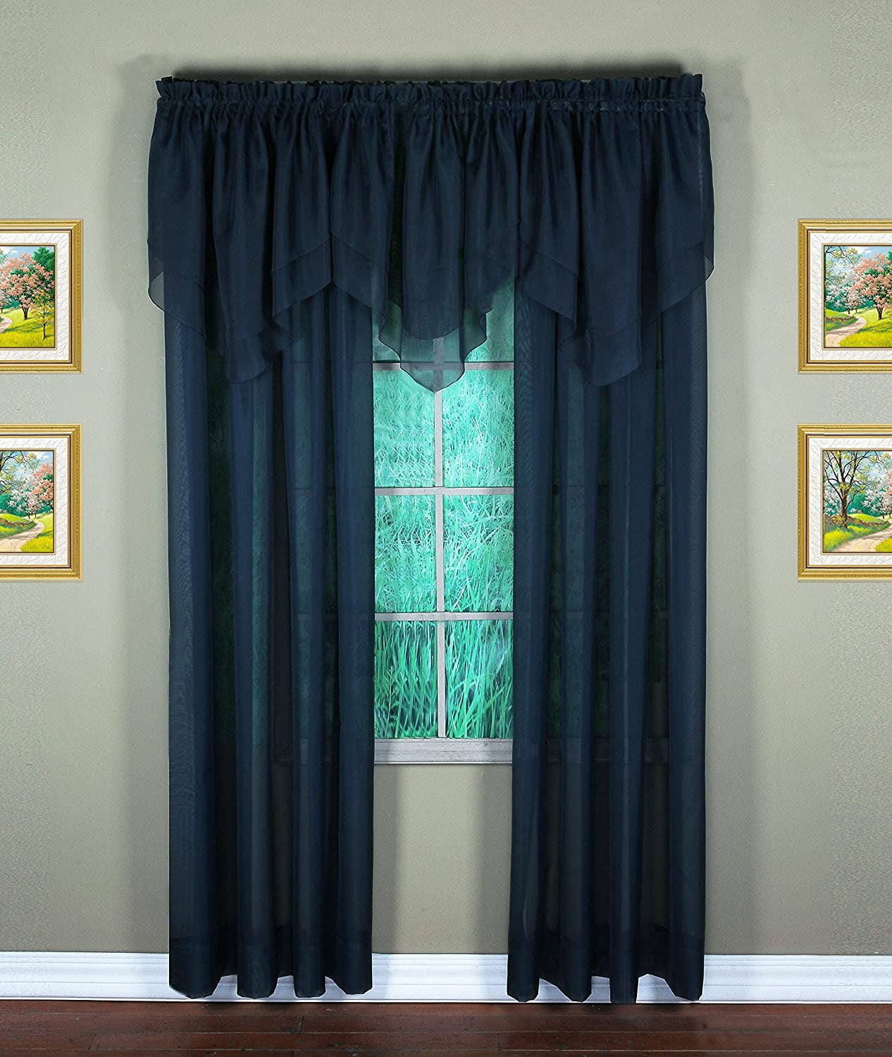 BICIDO-Emelia Original Voile Panel 90", Navy, 60" W x 90" L - Walmart.com