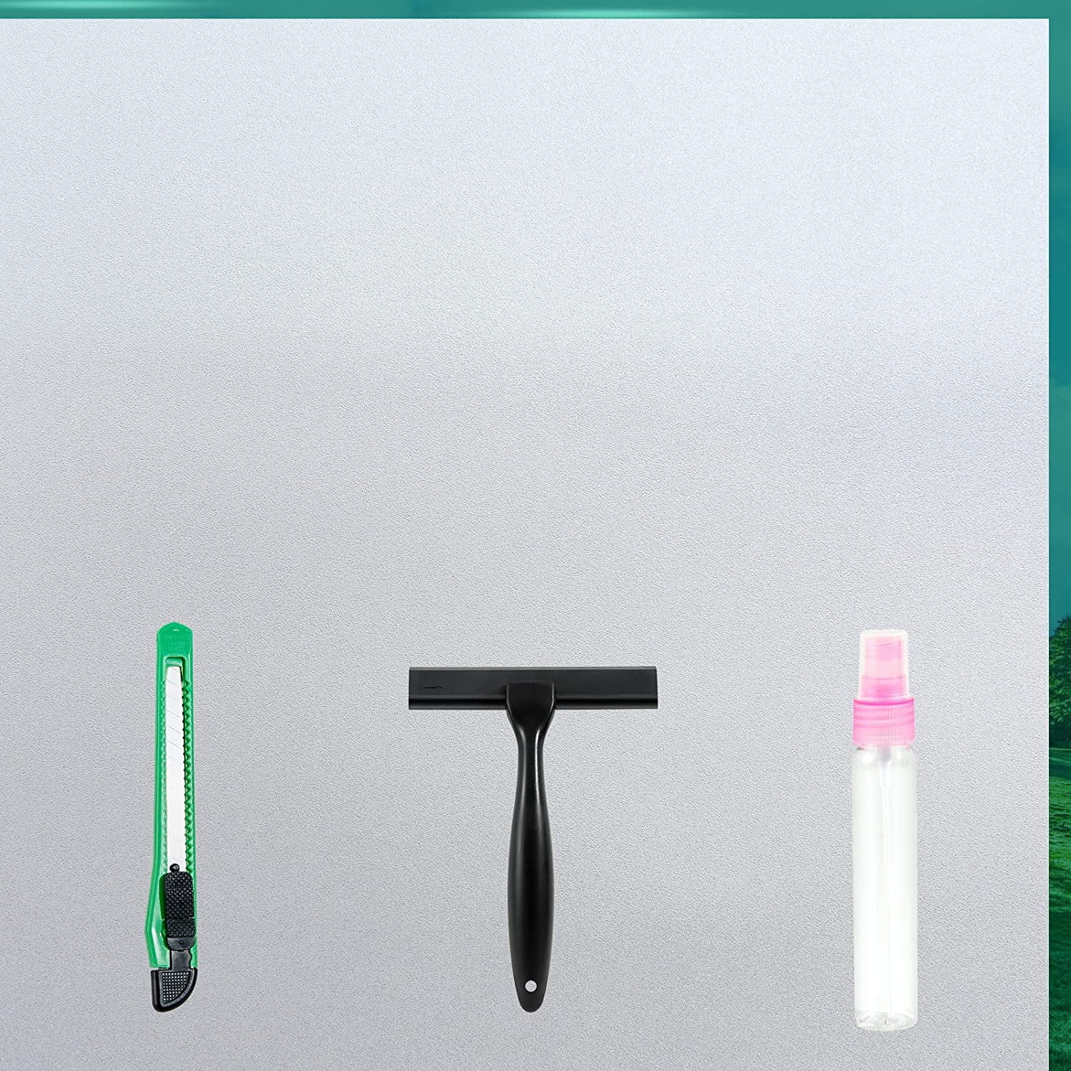 BICIDO-Frosted Glass Window Film with Tools,Reusable Window Privacy ...