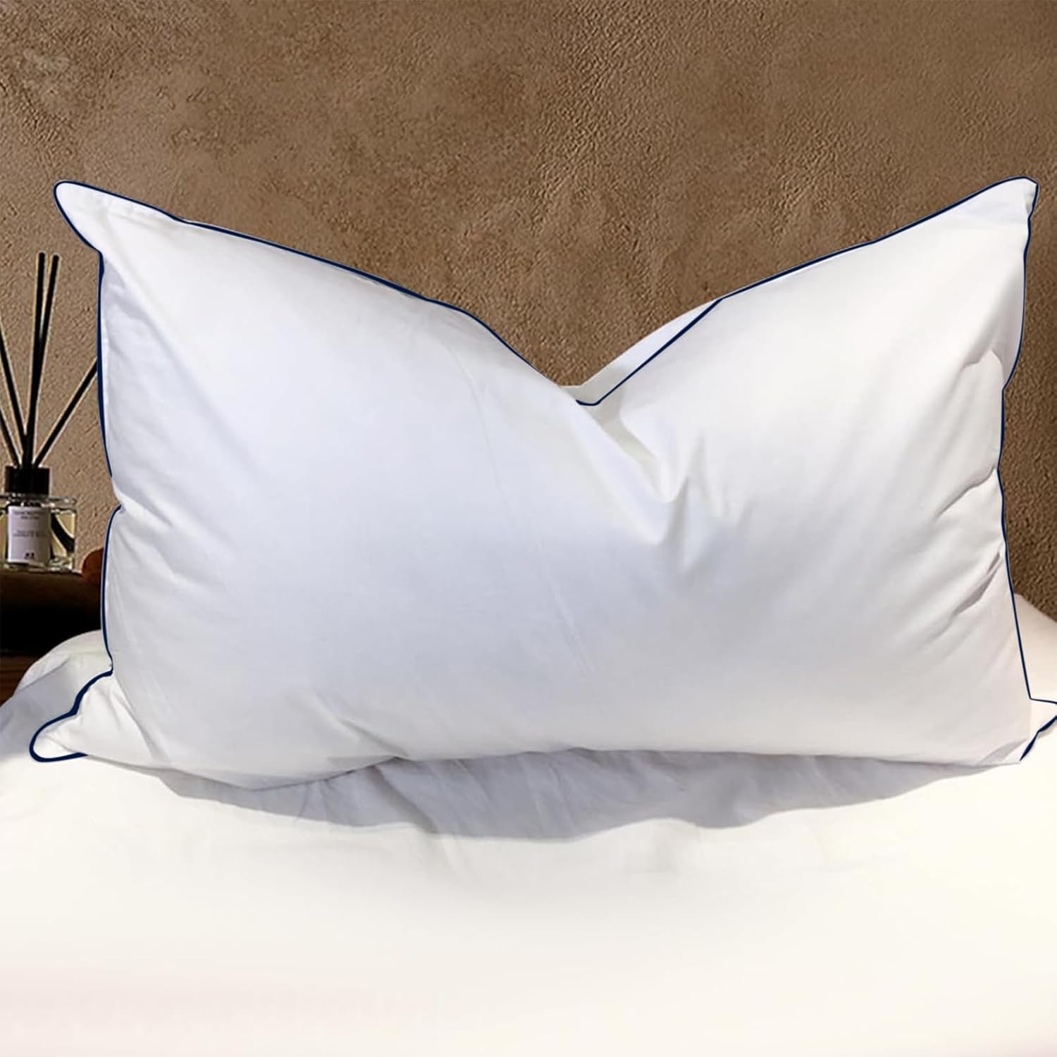 BICIDO-Goose Down Feather Pillow Standard Size, Luxury Hotel ...