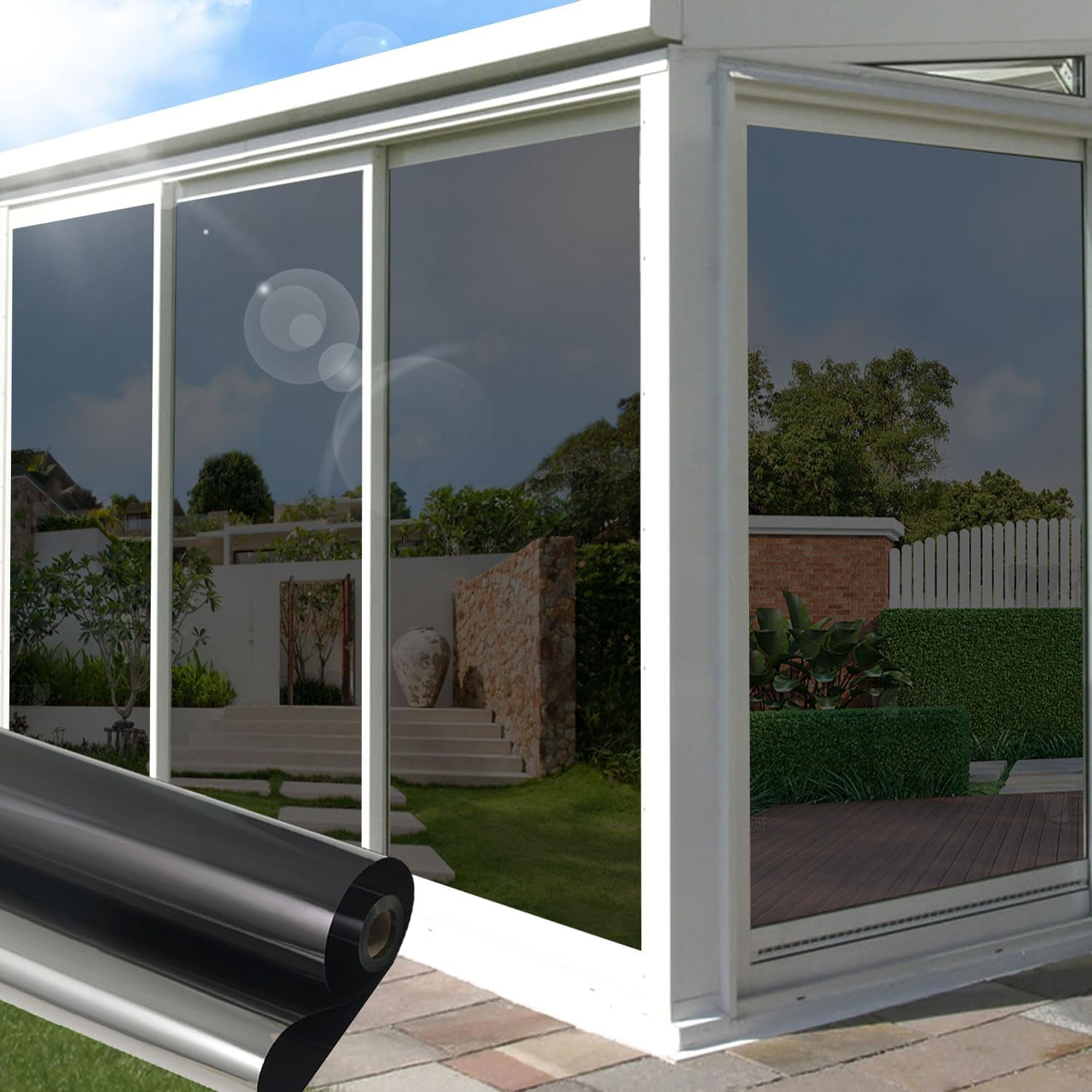 BICIDO-Heat Blocking Window Film for Windows So You Can't See in 17.7 ...