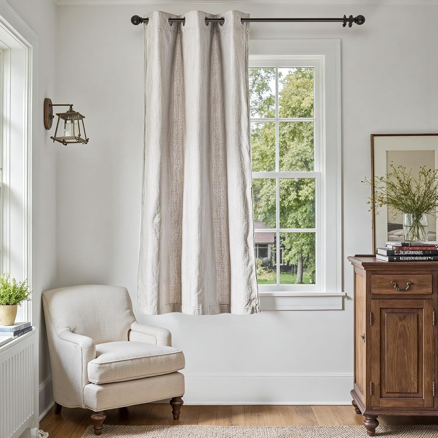 BICIDO-Light Green Curtain 63 Inch Length Light Filtering Curtain for ...