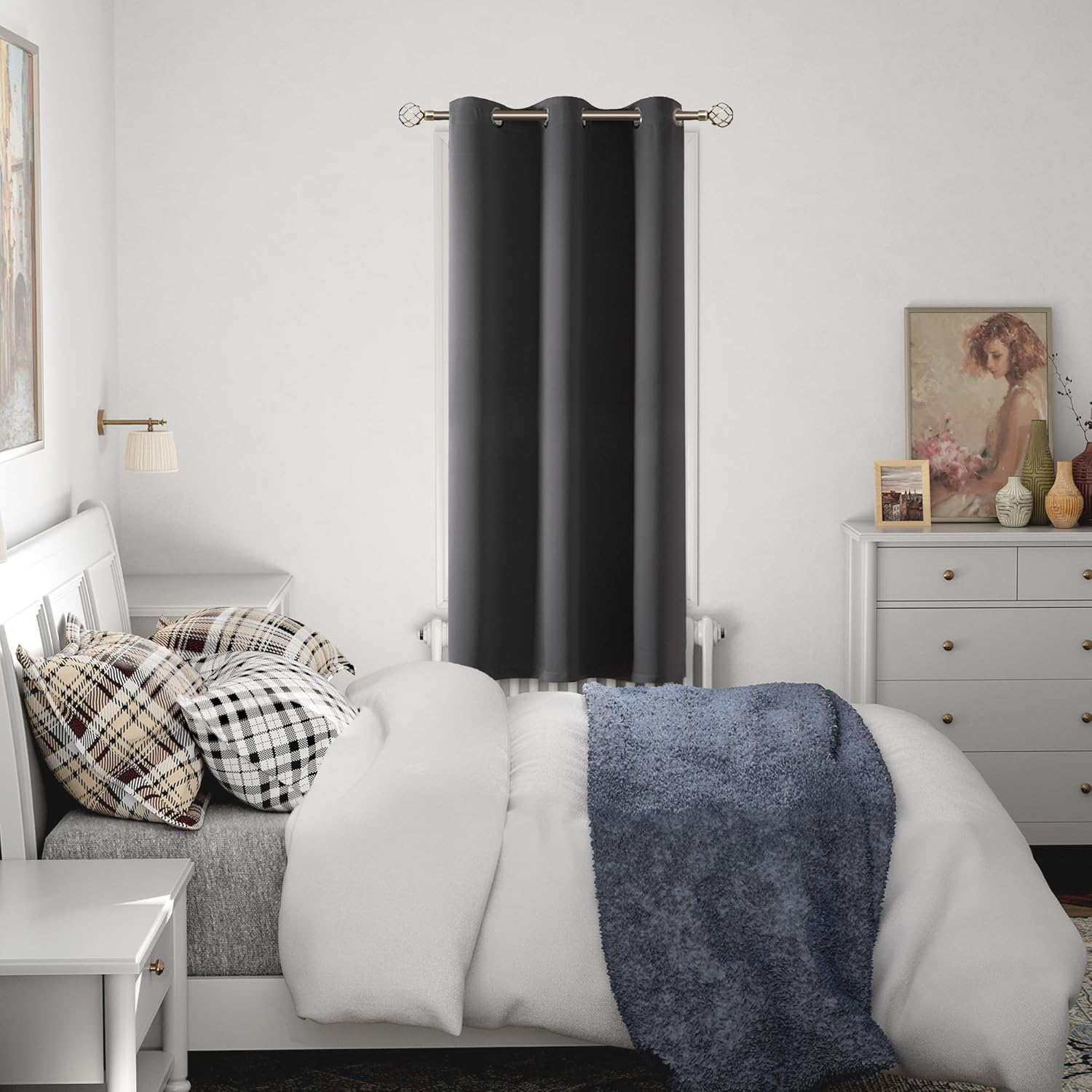 BICIDO-Living Room Curtain 72 Inch Length, Blackout Curtain Thermal ...