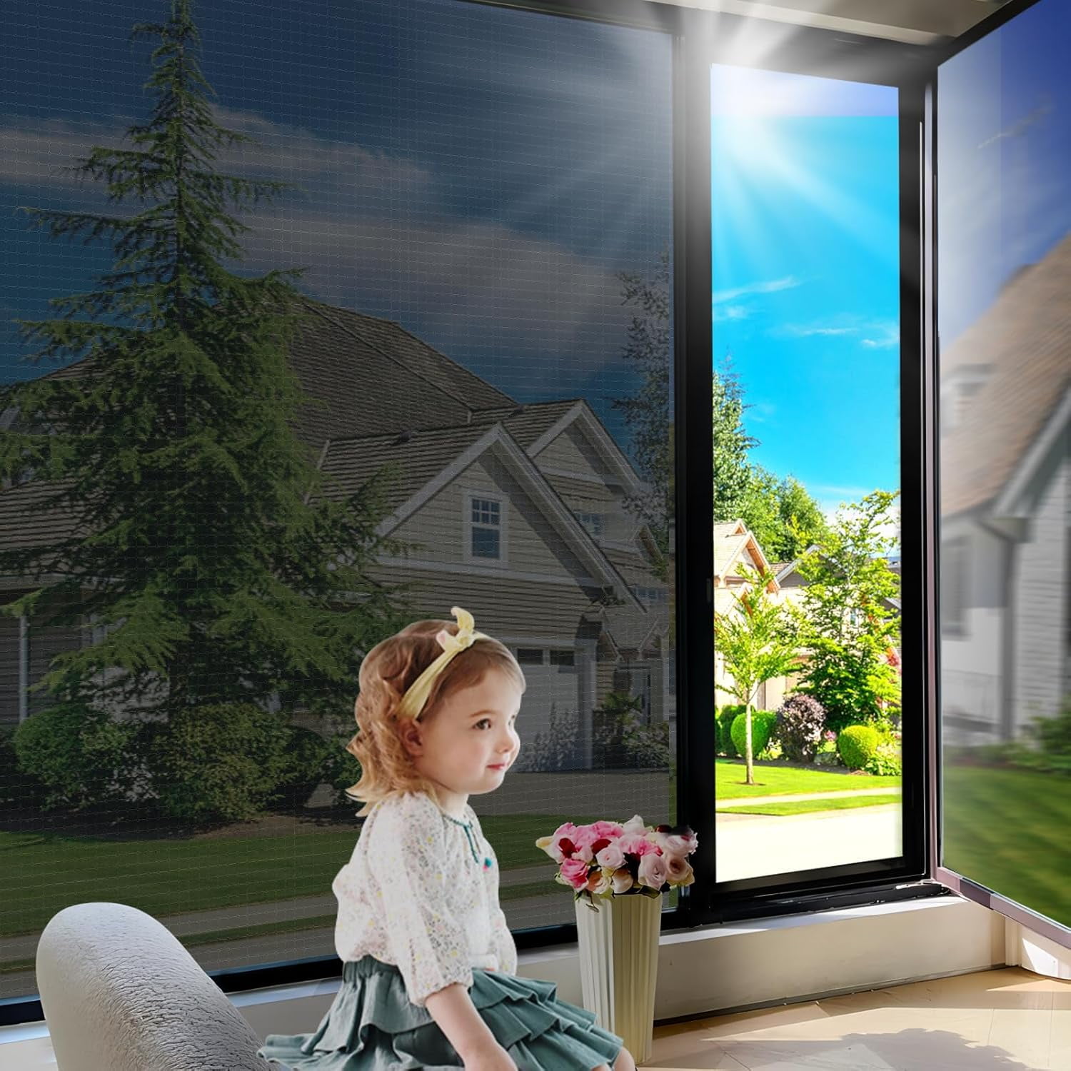 BICIDO-One Way Privacy Window Film Window Tint for Home Heat Blocking ...