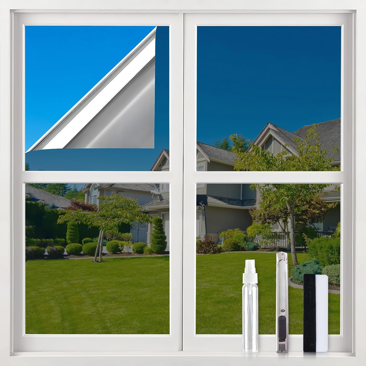 BICIDO-One Way Privacy Window Film, Window Tint for Home, Heat Control ...