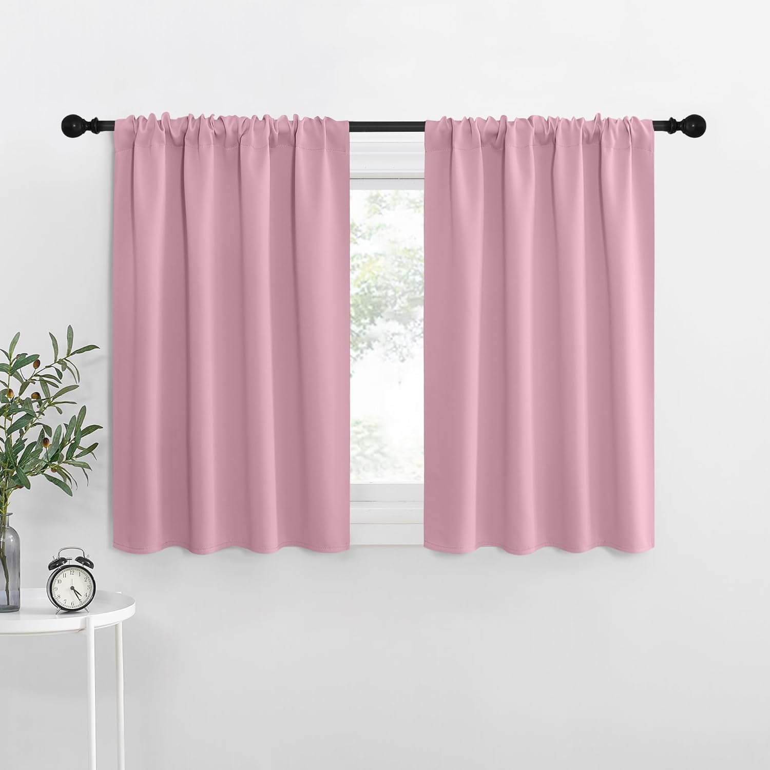 BICIDO-RV Blackout Curtains for Camper Windows, Rouge Pink, 34" x 36 ...