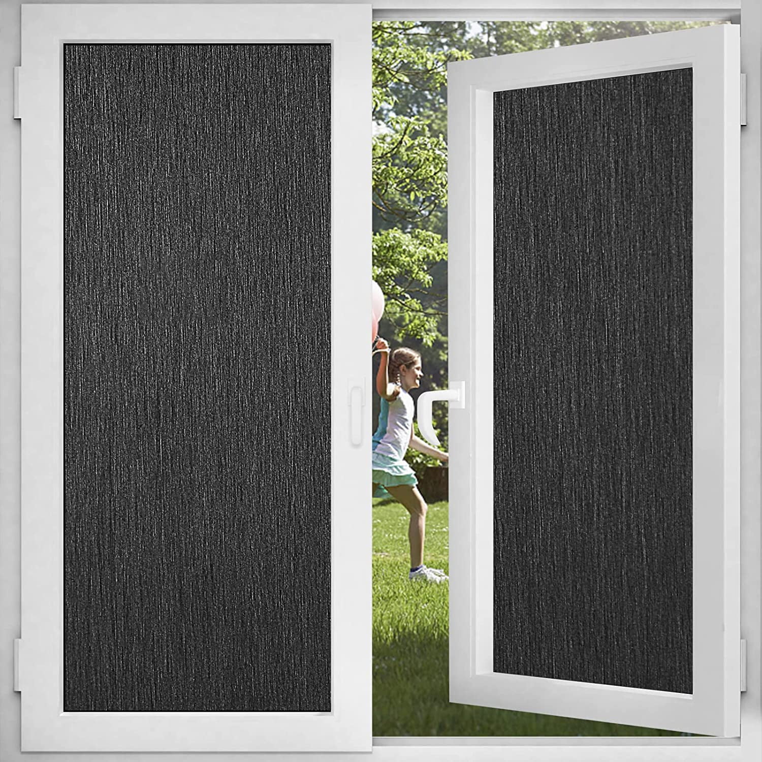BICIDO-Reusable Blackout Window Film Tint Room Darken Silk Privacy ...