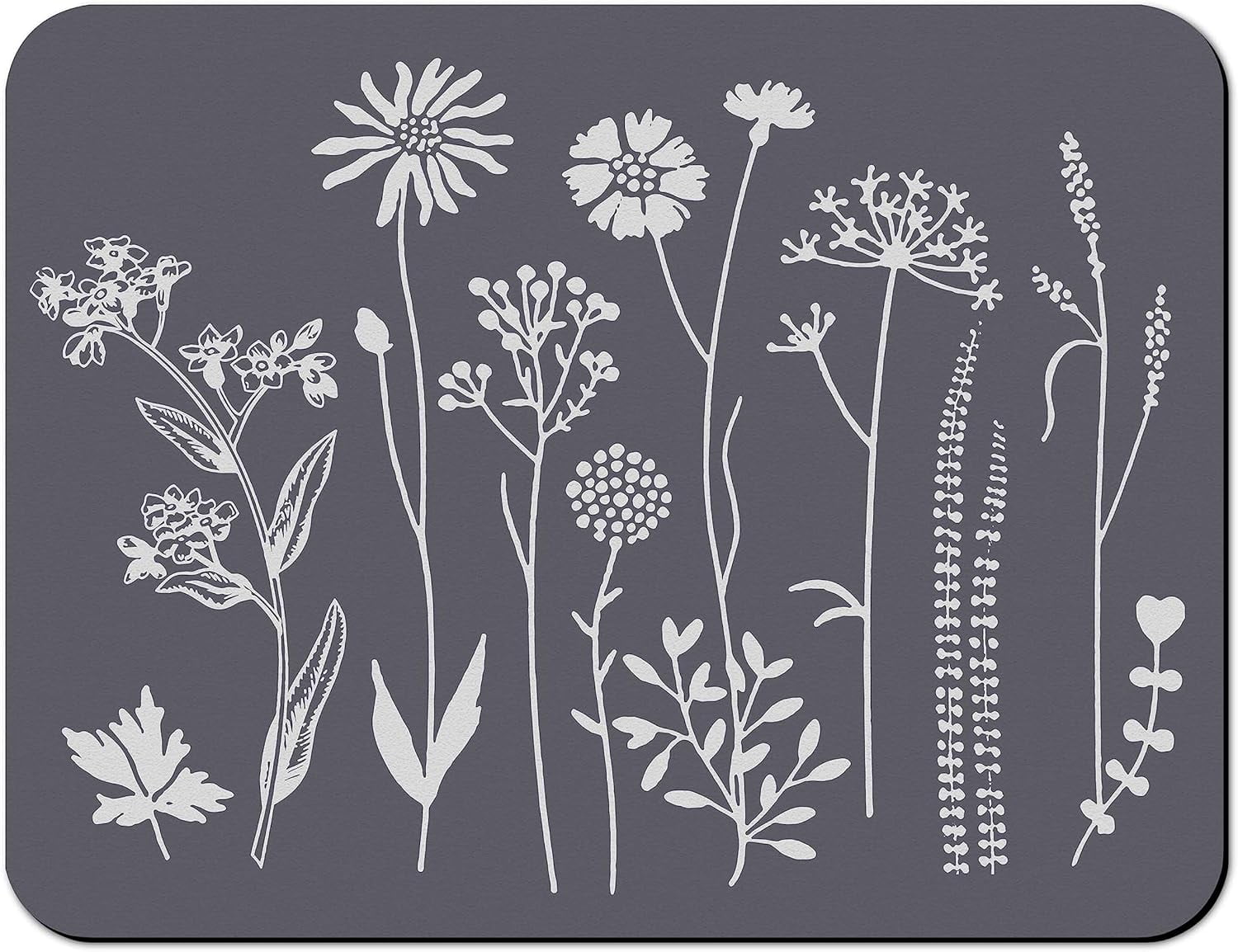 BICIDO-Rubber Dish Drying Mat for Kitchen Counter Large Grey Washable ...