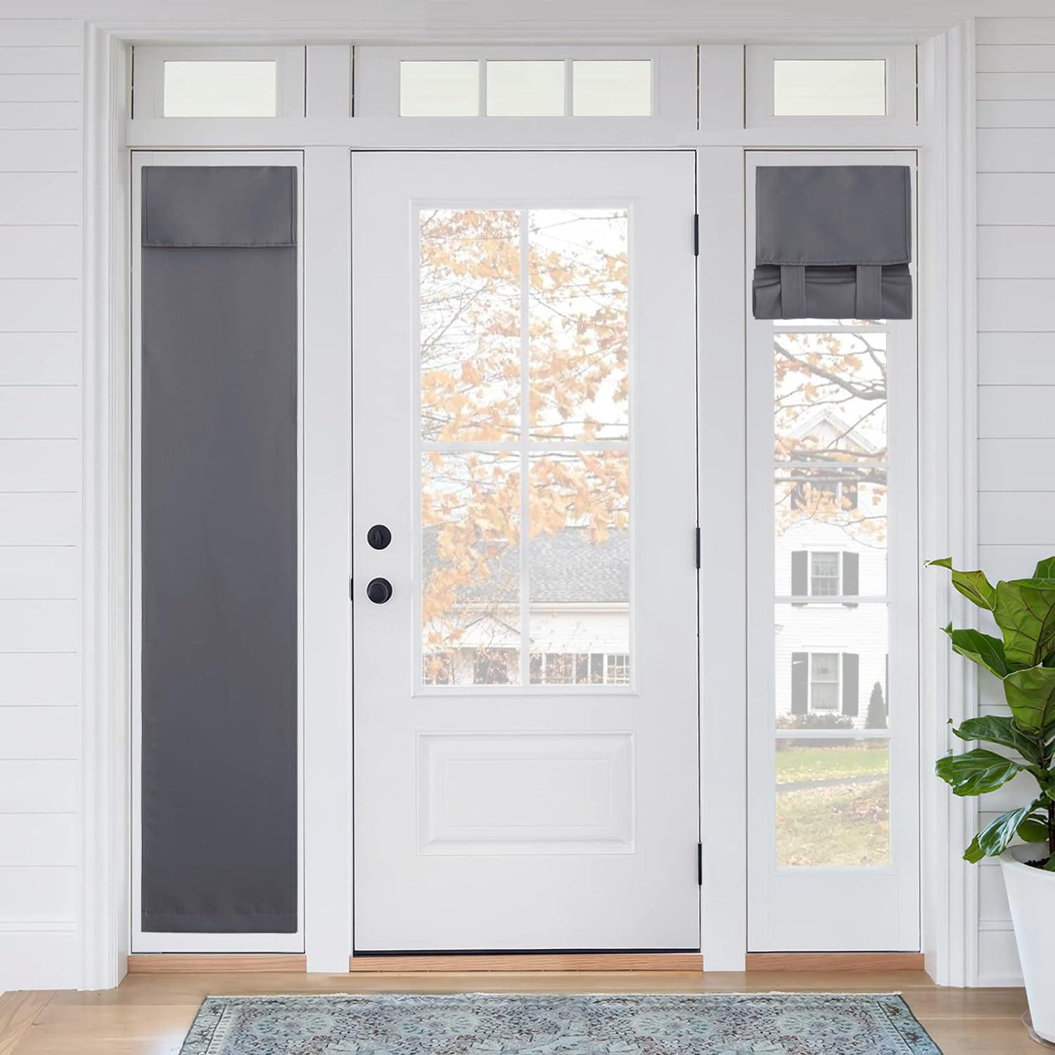 BICIDO-Sidelight Front Door Curtains, Privacy Half Window Curtains ...