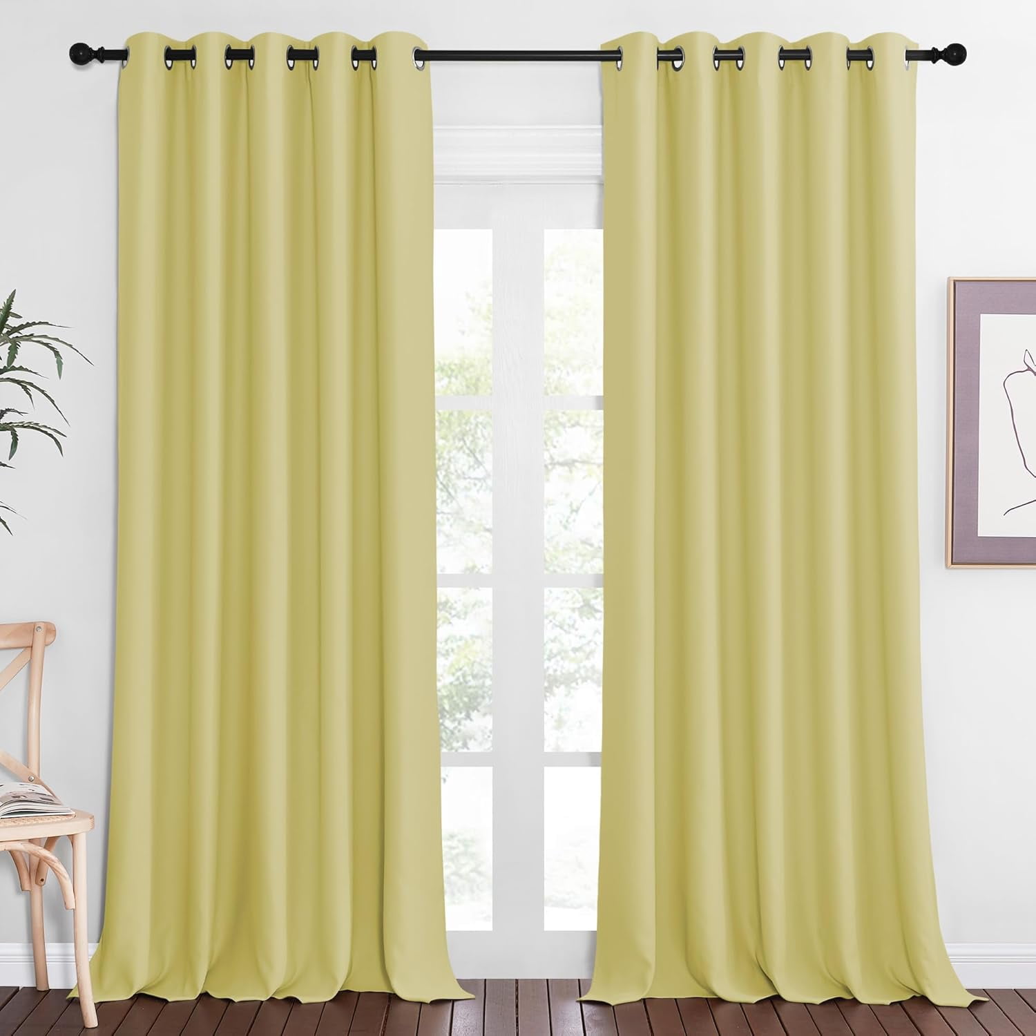 BICIDO-Sliding Door Window Treatment Blackout Patio Door Curtain Panels ...