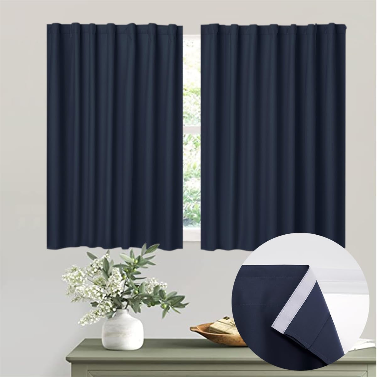 BICIDO-Stick Curtains Without Rods,Easy Install for Window,Blackout ...