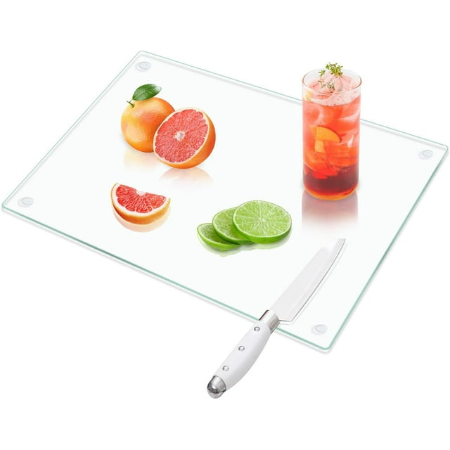BICIDO-Tempered Glass Cutting Board for Kitchen (12x16"), Long Lasting ...