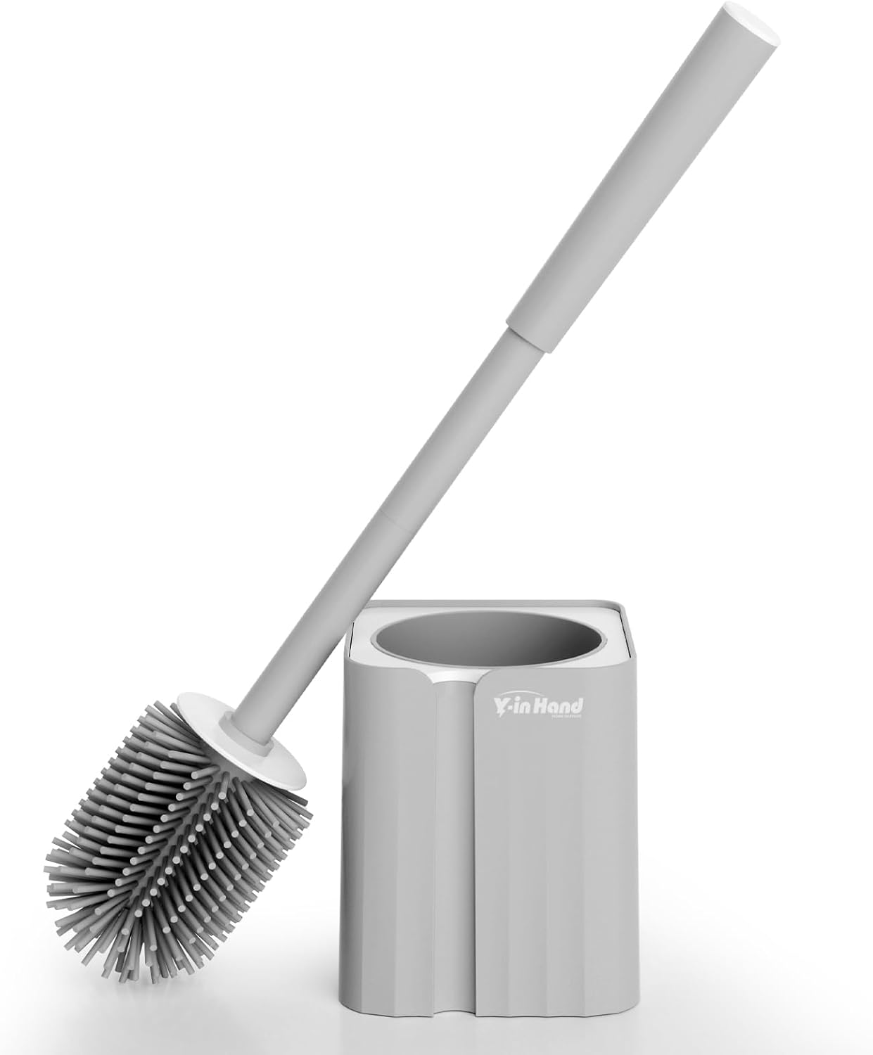 BICIDO-Toilet Brush and Holder Set, Silicone Toilet Bowl Cleaner Brush ...