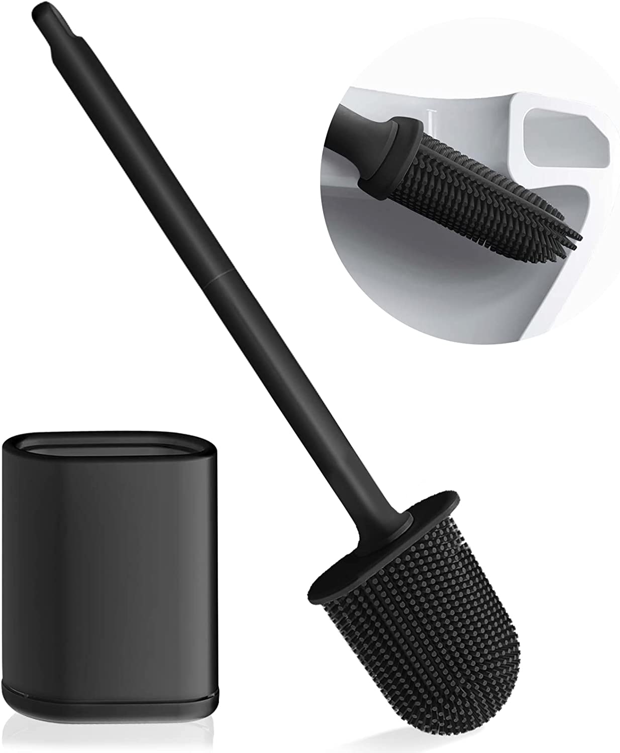 BICIDO-Toilet Brush and Holder Set, Toilet Loo Brush, Deep Cleaning ...