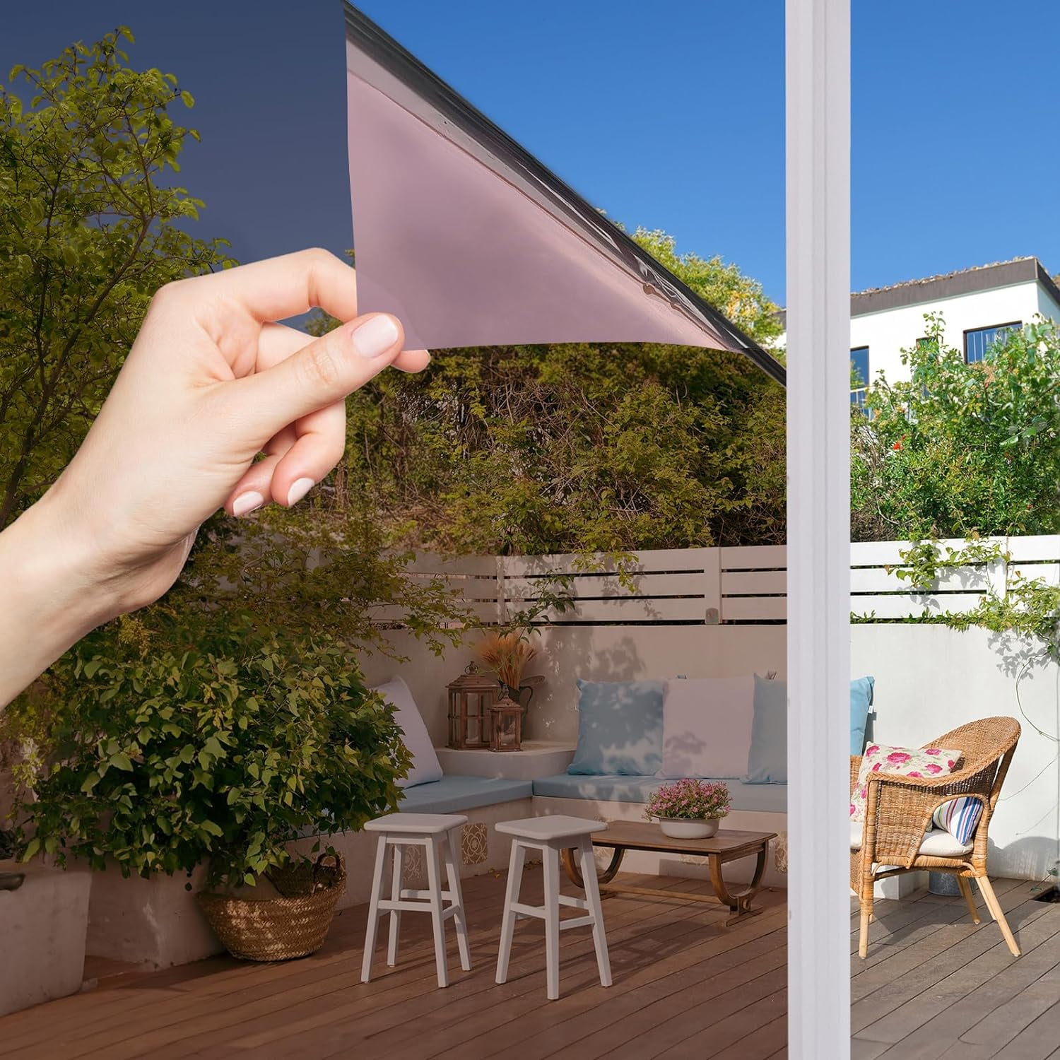 BICIDO-Window Privacy Film See Out Not in One Way Sun Blocking Anti UV ...