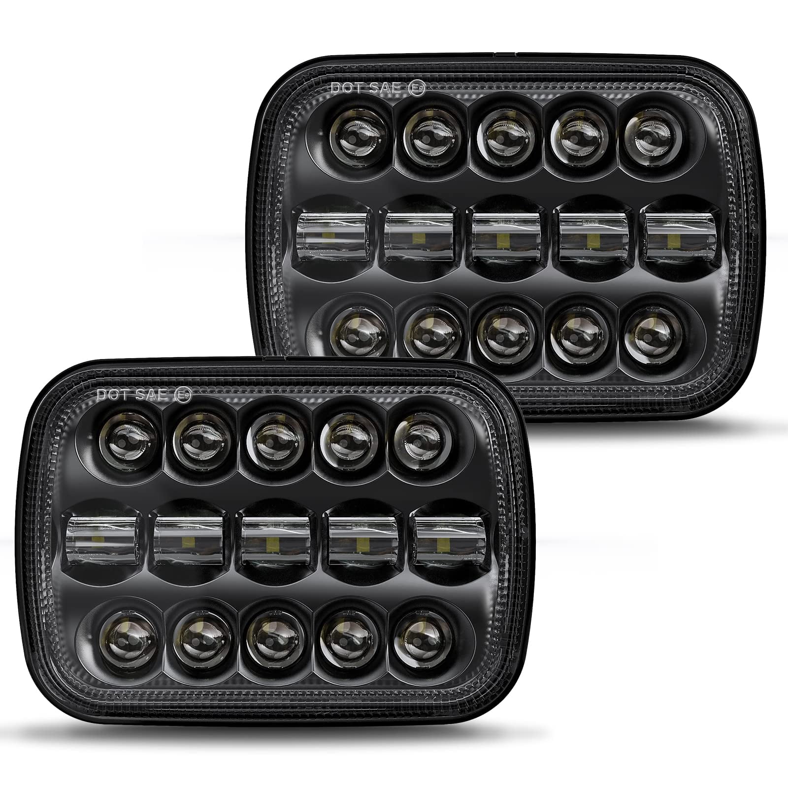 BICYACO DOT 110W 5x7 CM31 7x6 Inch Led Headlights Hi/Low Led Sealed ...