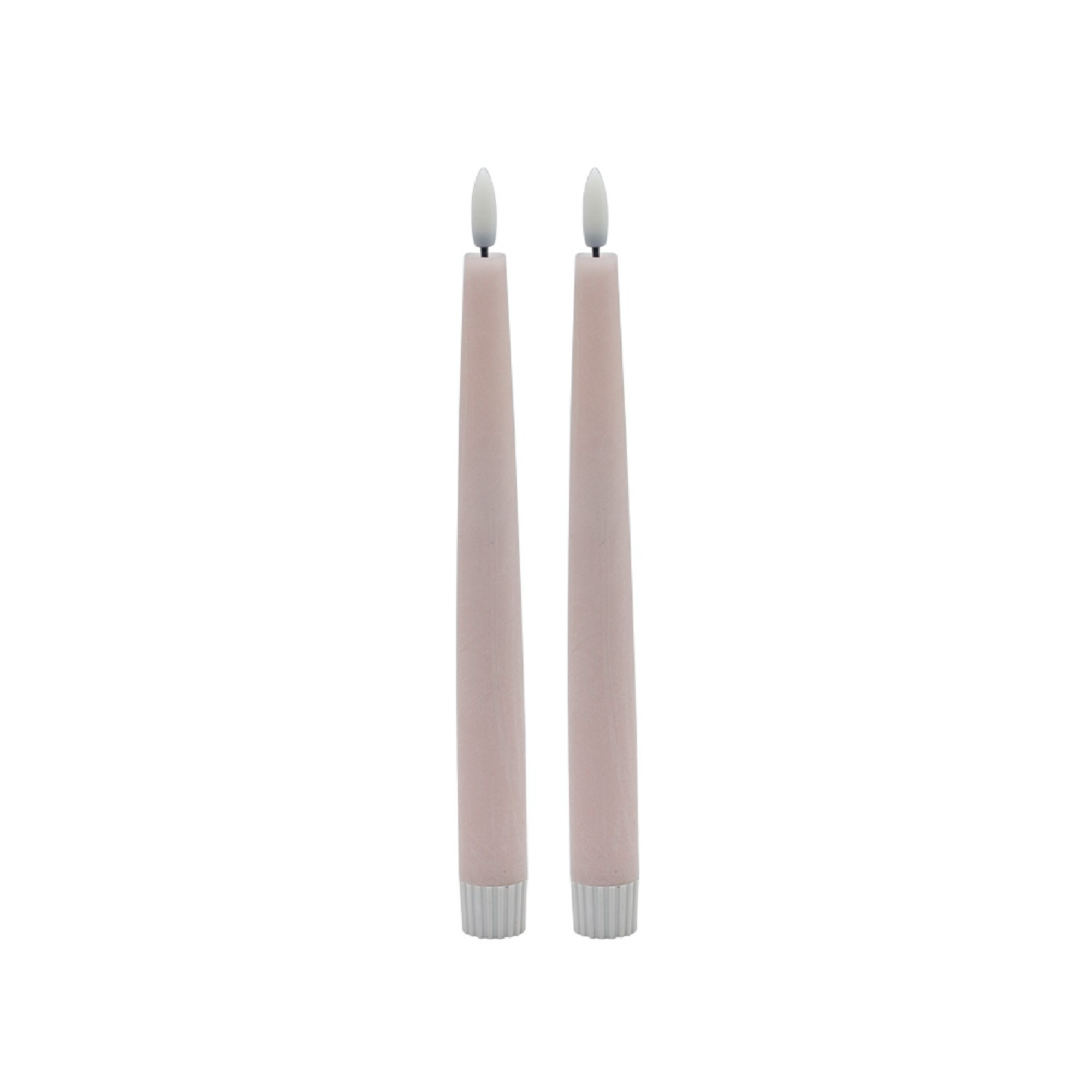 BIDK Home Battery Operated 3D Flame LED Taper Candles - 8.75" - Pink ...
