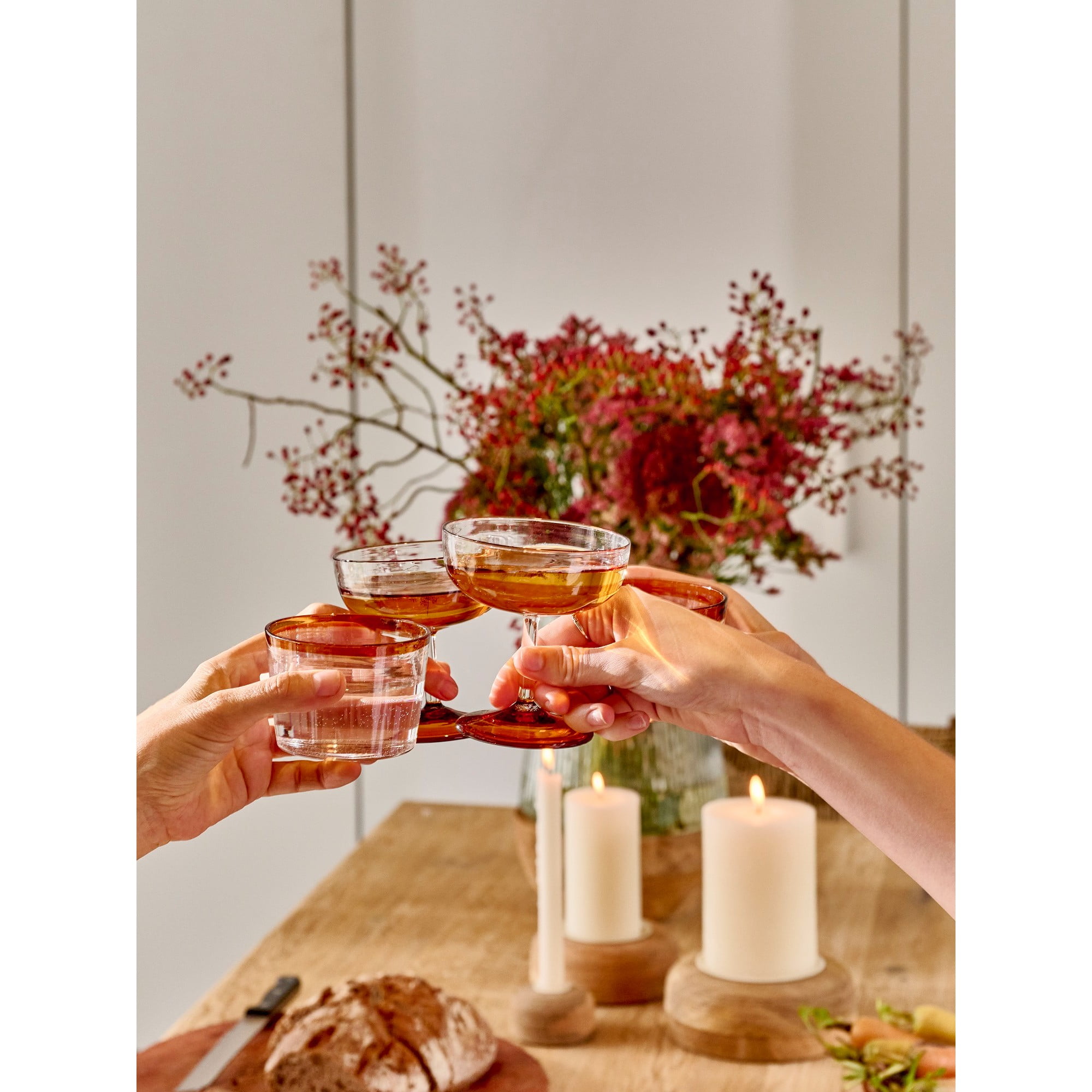 BIDK Home Borosilicate Drinking Coupe Glass - 6 fl oz - Amber - Walmart.com