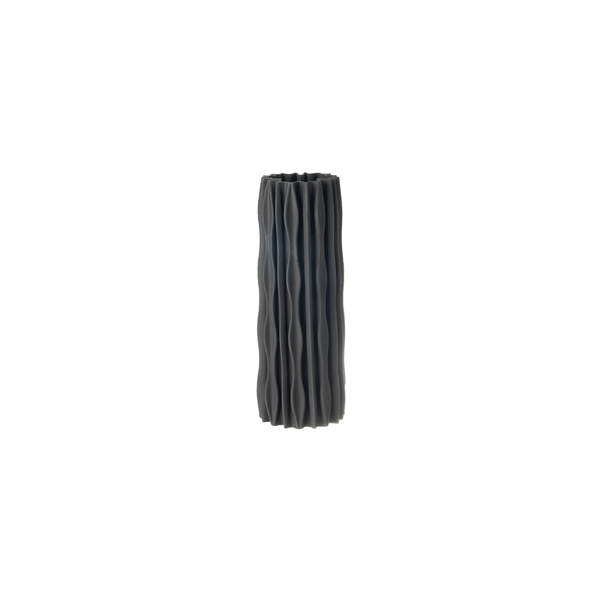 BIDK Home Ceramic Ribbed Cylindrical Vase - 15.5" - Walmart.com