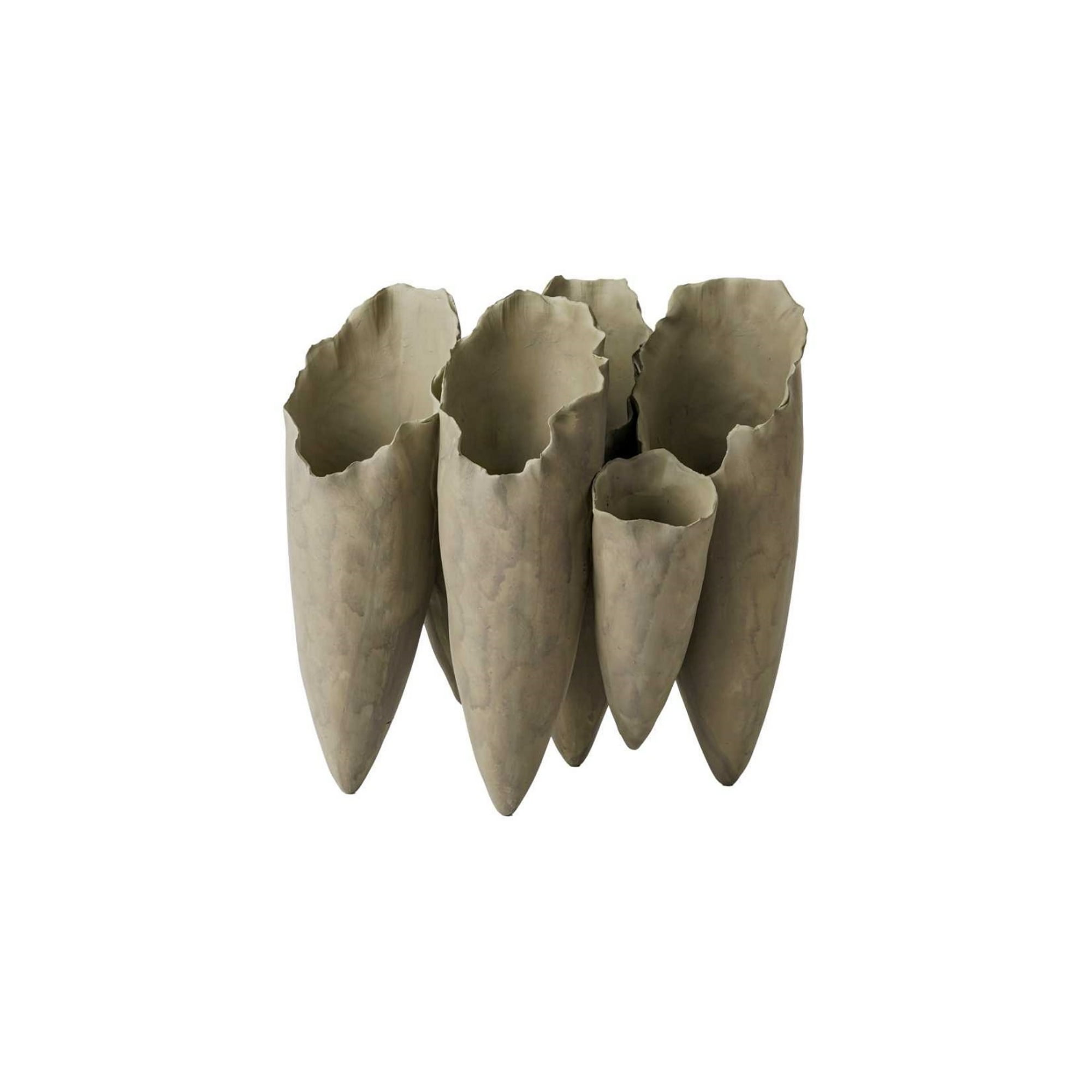 BIDK Home Clustered Conical Shaped Ceramic Vase - 10" - Gray - Walmart.com