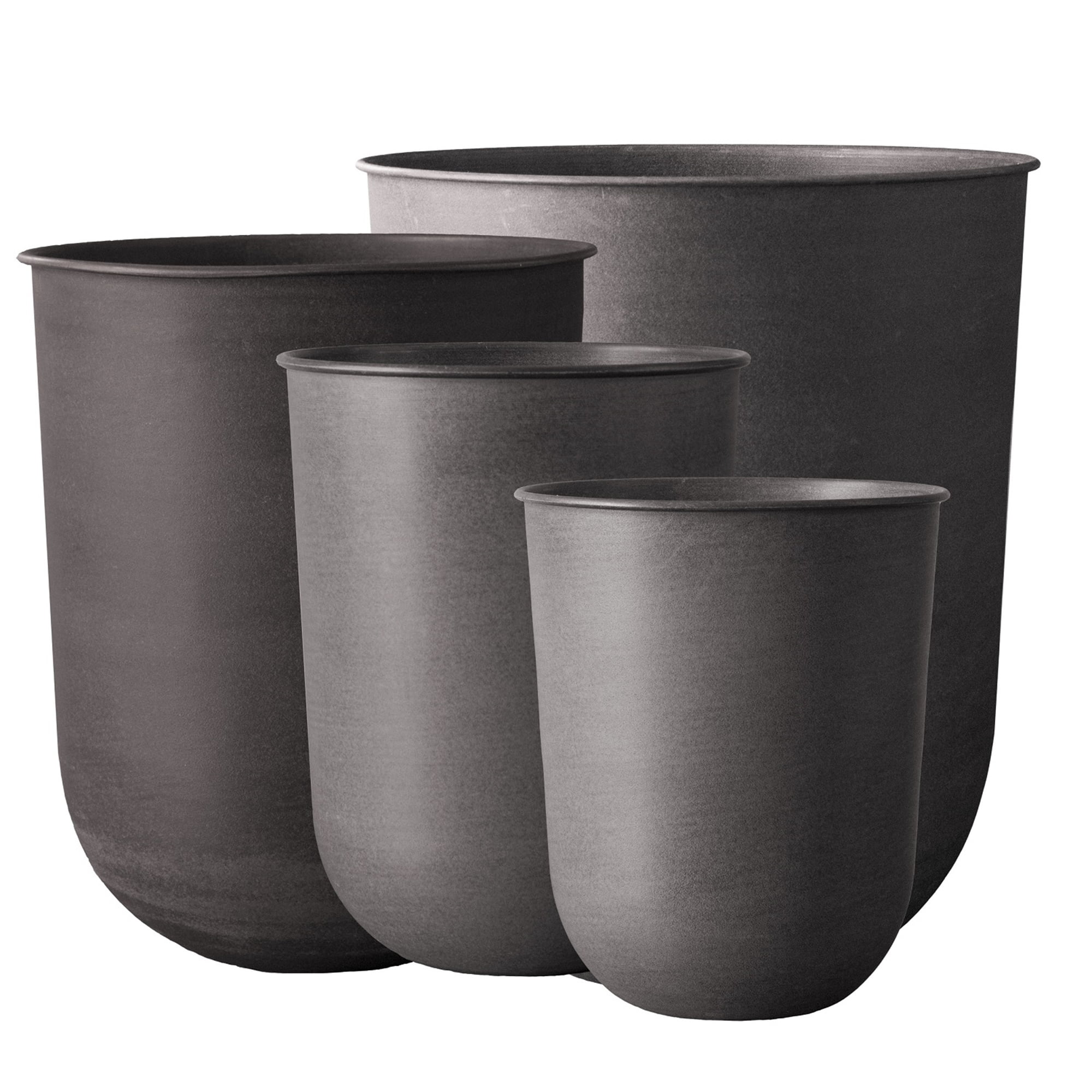 BIDK Home Glazed Planter Pots - 23.5" - Brown - Set of 4 - Walmart.com