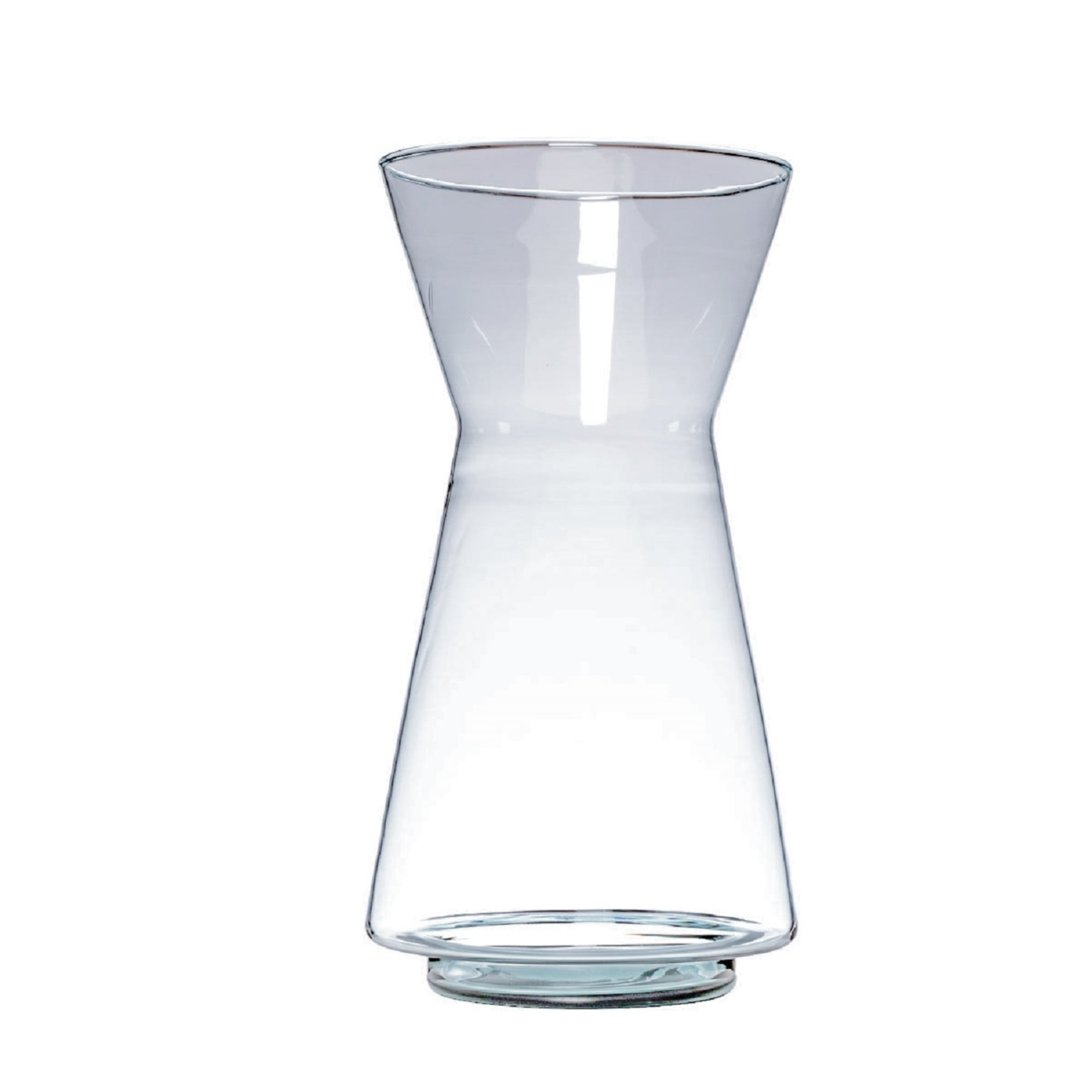 BIDK Home Hourglass Style Recycled Glass Vase - 13.75" - Clear ...