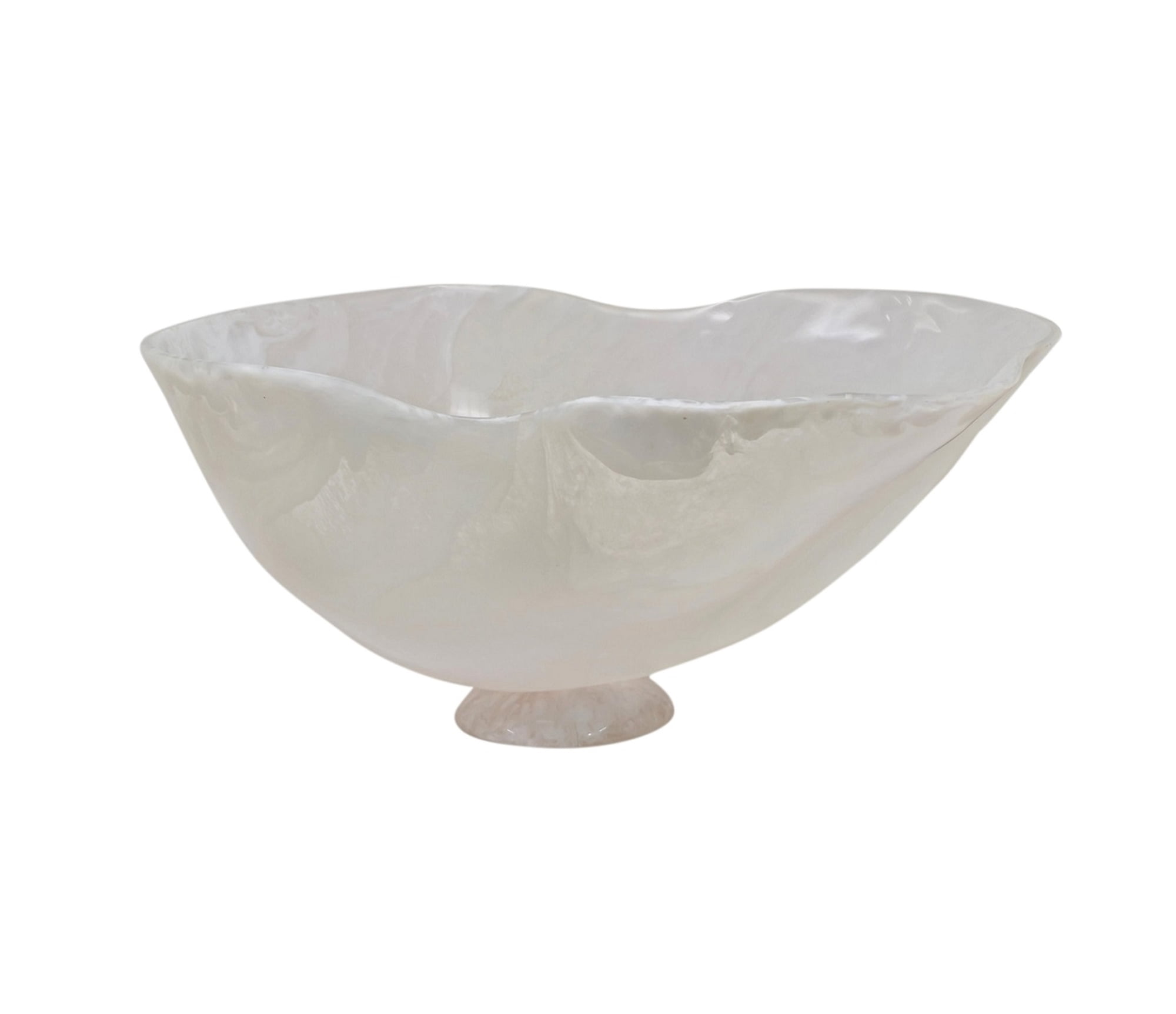 BIDK Home Large Resin Fruit Bowl - 21.25" - White - Walmart.com