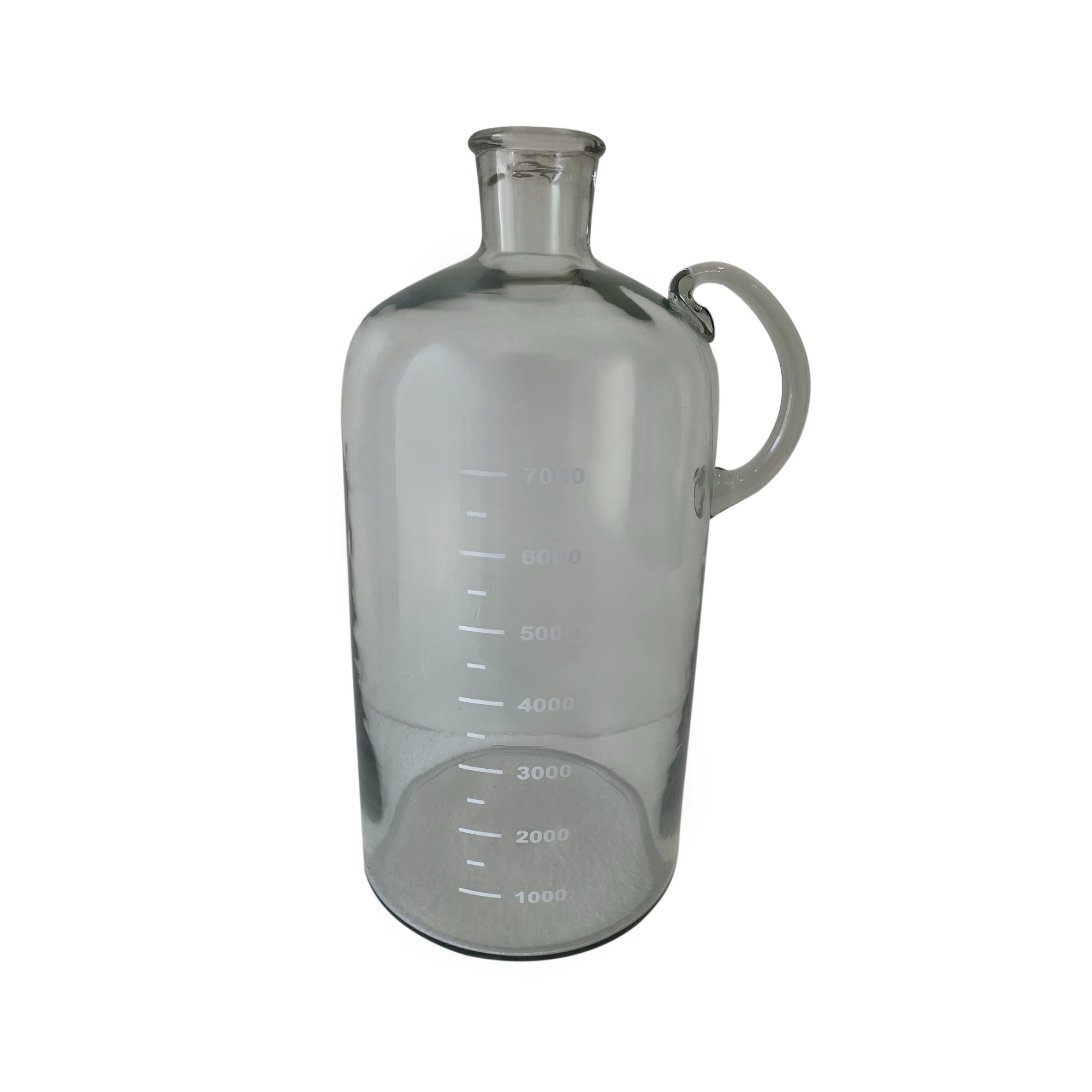 BIDK Home Medium Glass Bottle Vase with Measurement Scale - 15" - Clear ...