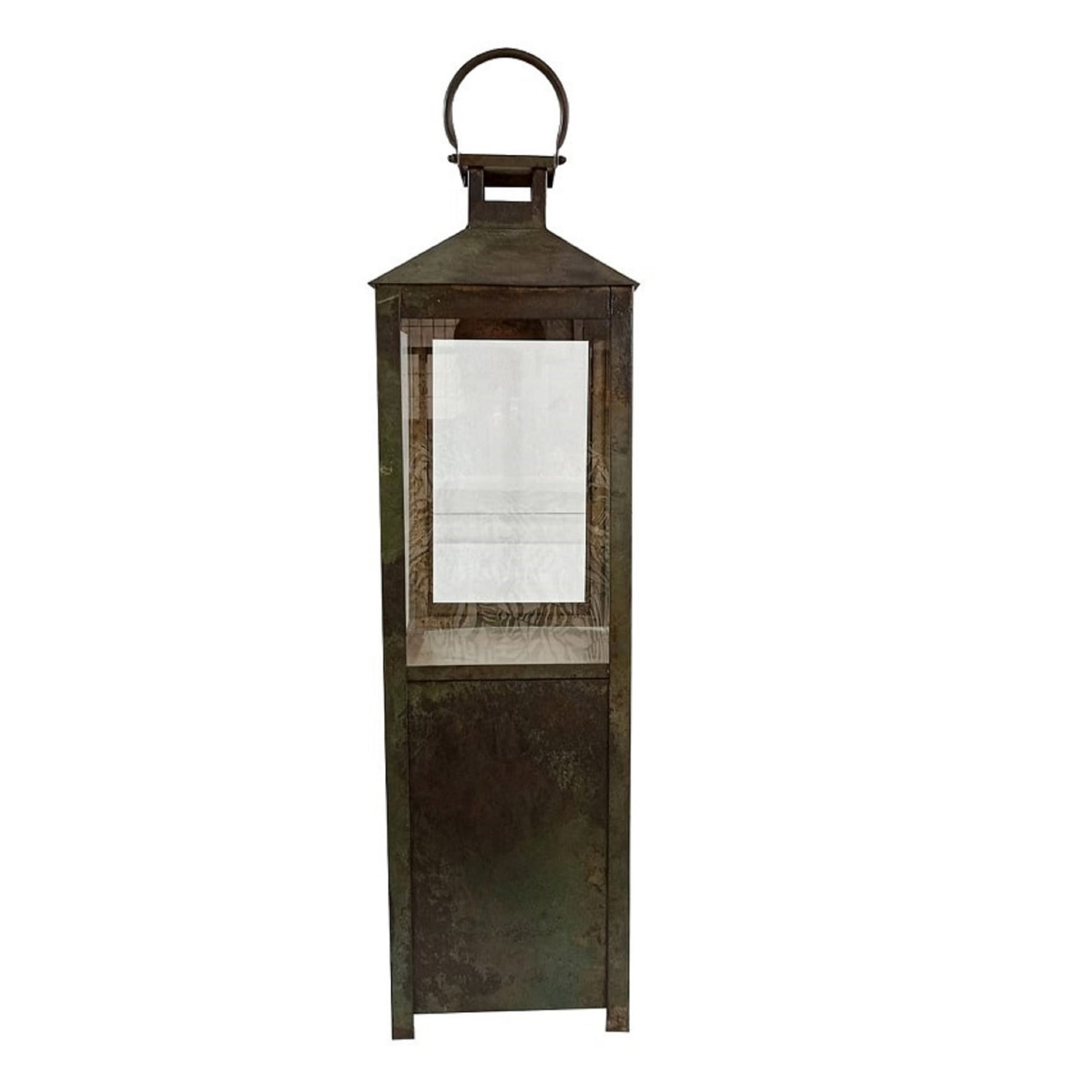 BIDK Home Medium Patina-Style Lantern - 30.75" - Green - Walmart.com