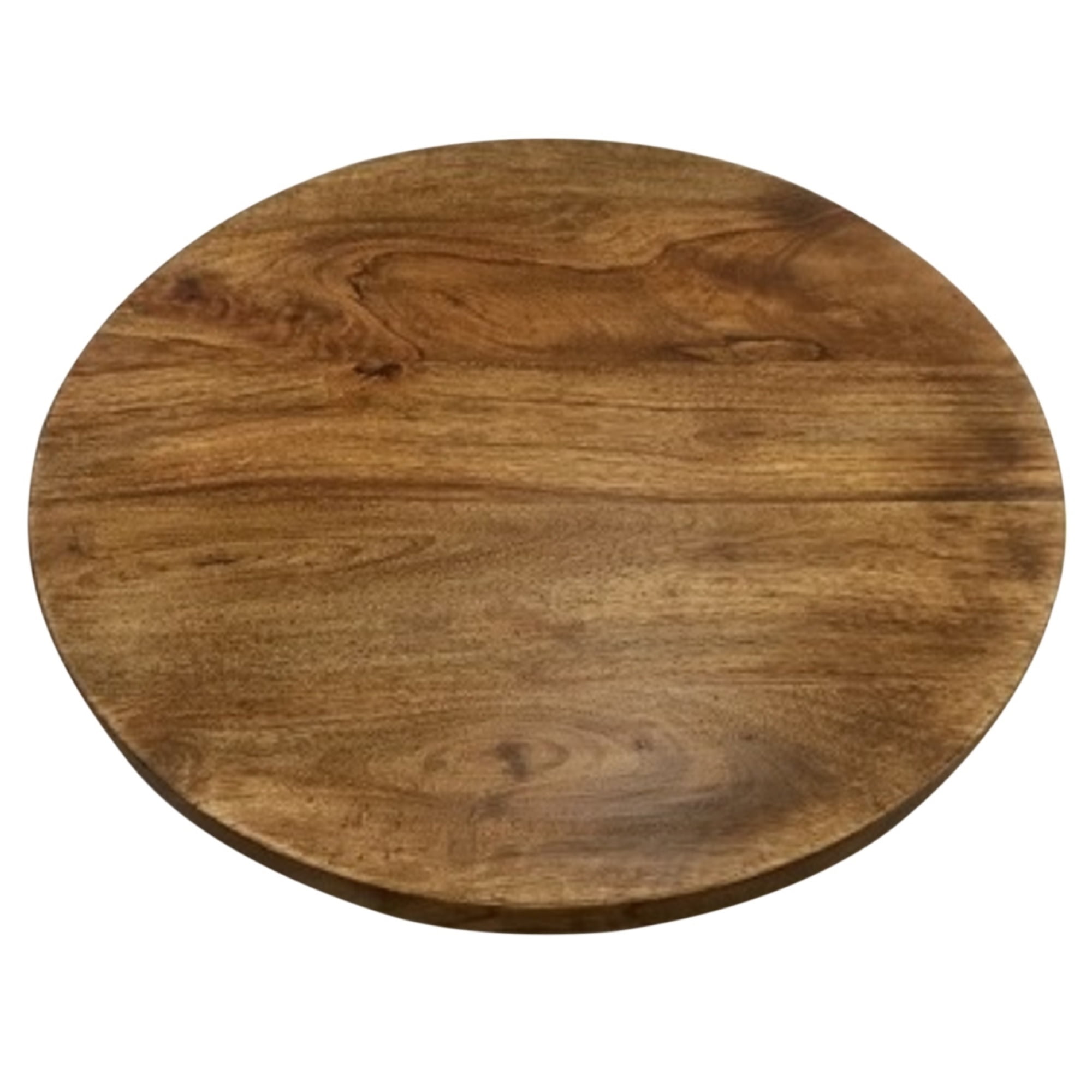 BIDK Home Natural Burnt Wood Finish Lazy Susan Turntable Rotating Tray ...