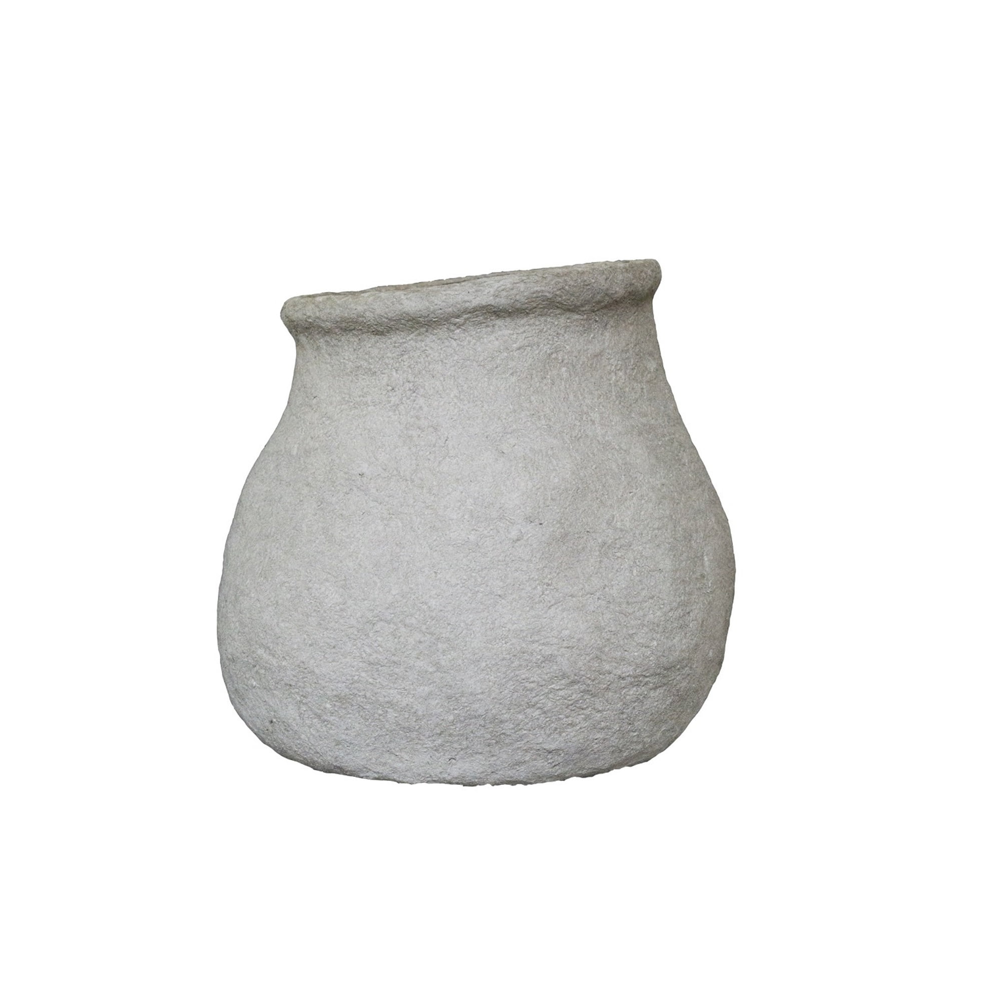 BIDK Home Paper Mache Accent Pot - 7" - White - Walmart.com