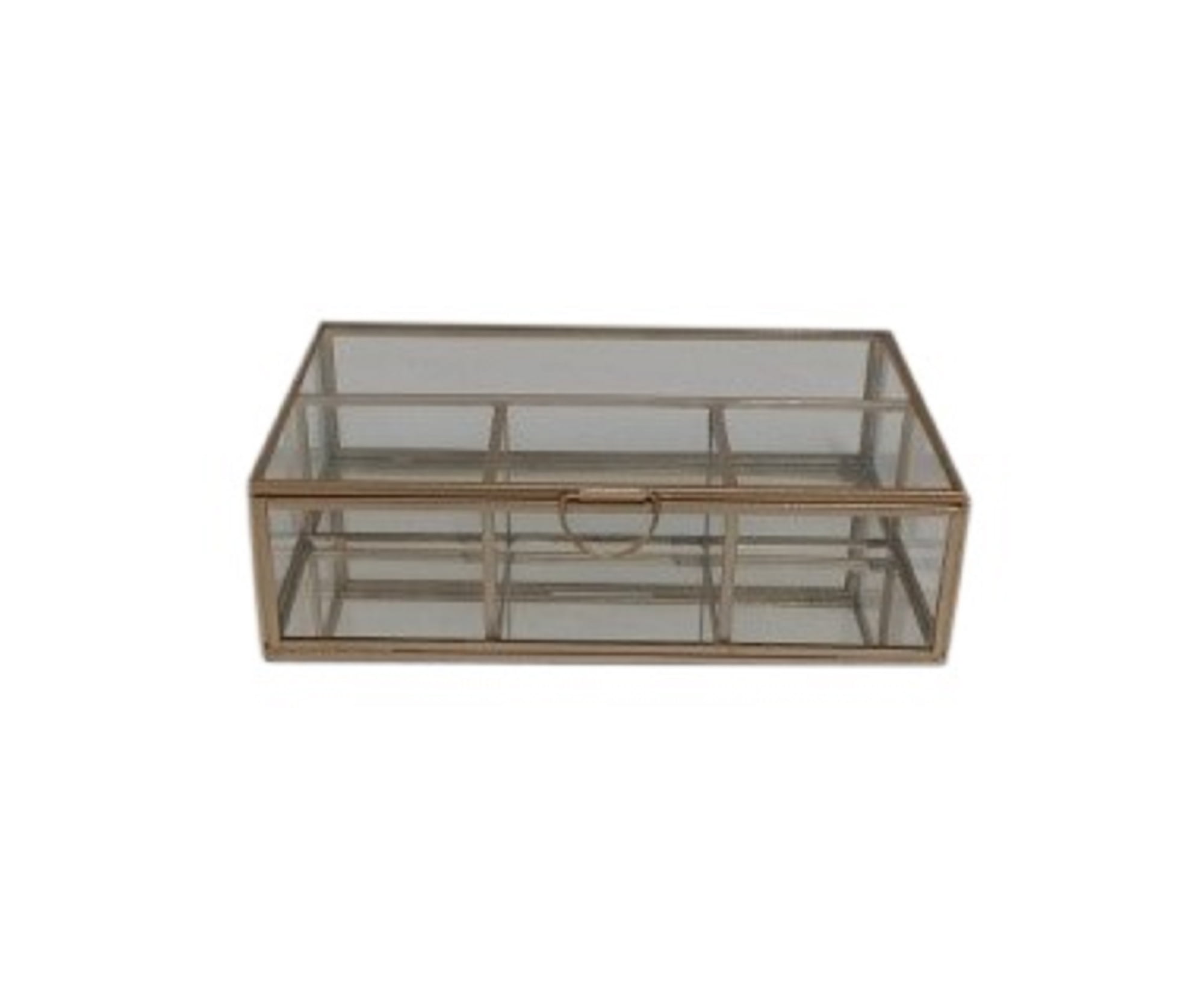 BIDK Home Rectangular Decorative Box - 8.25" - Gold and Clear - Walmart.com