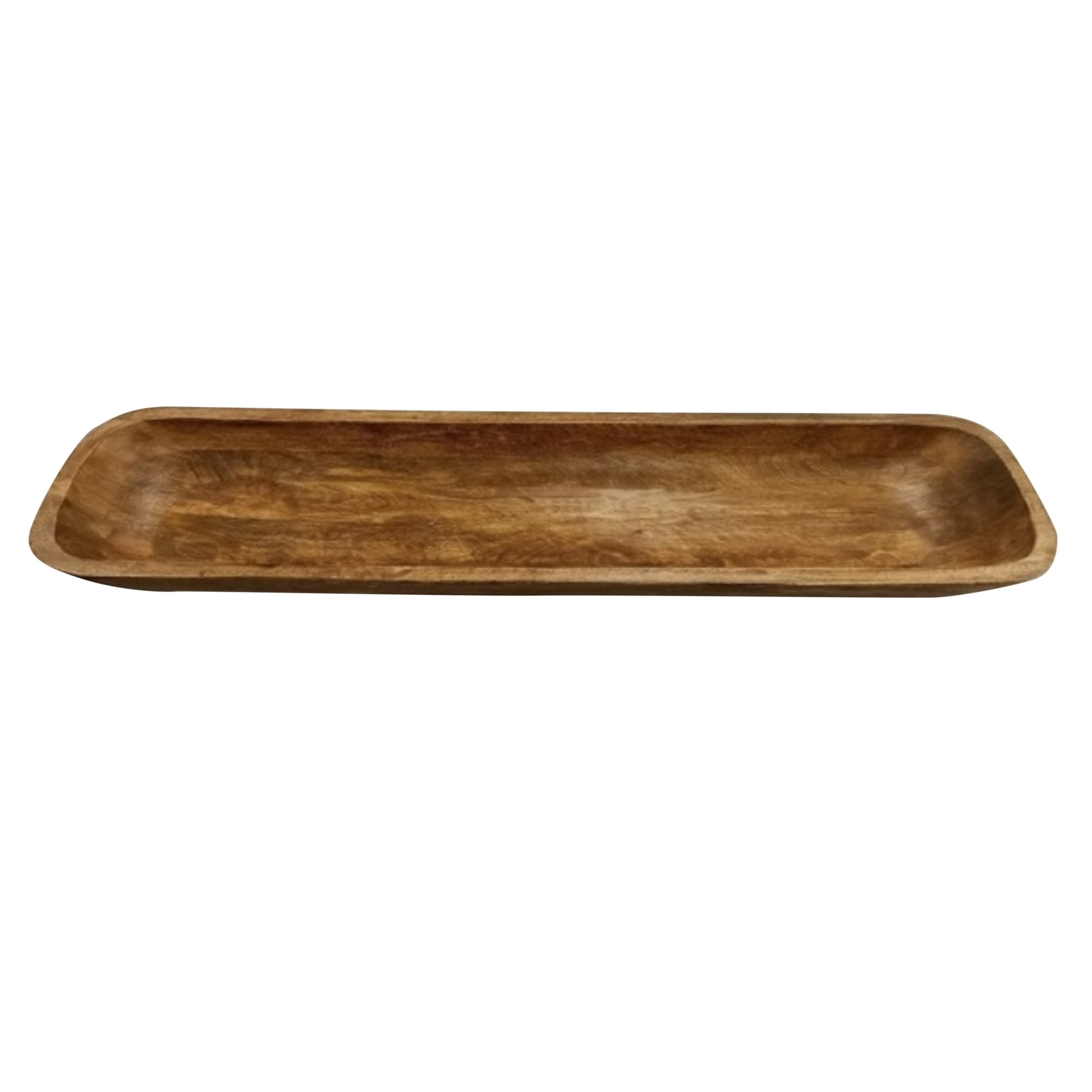 BIDK Home Rectangular Walnut Antique Finish Bowl - 33" - Brown ...