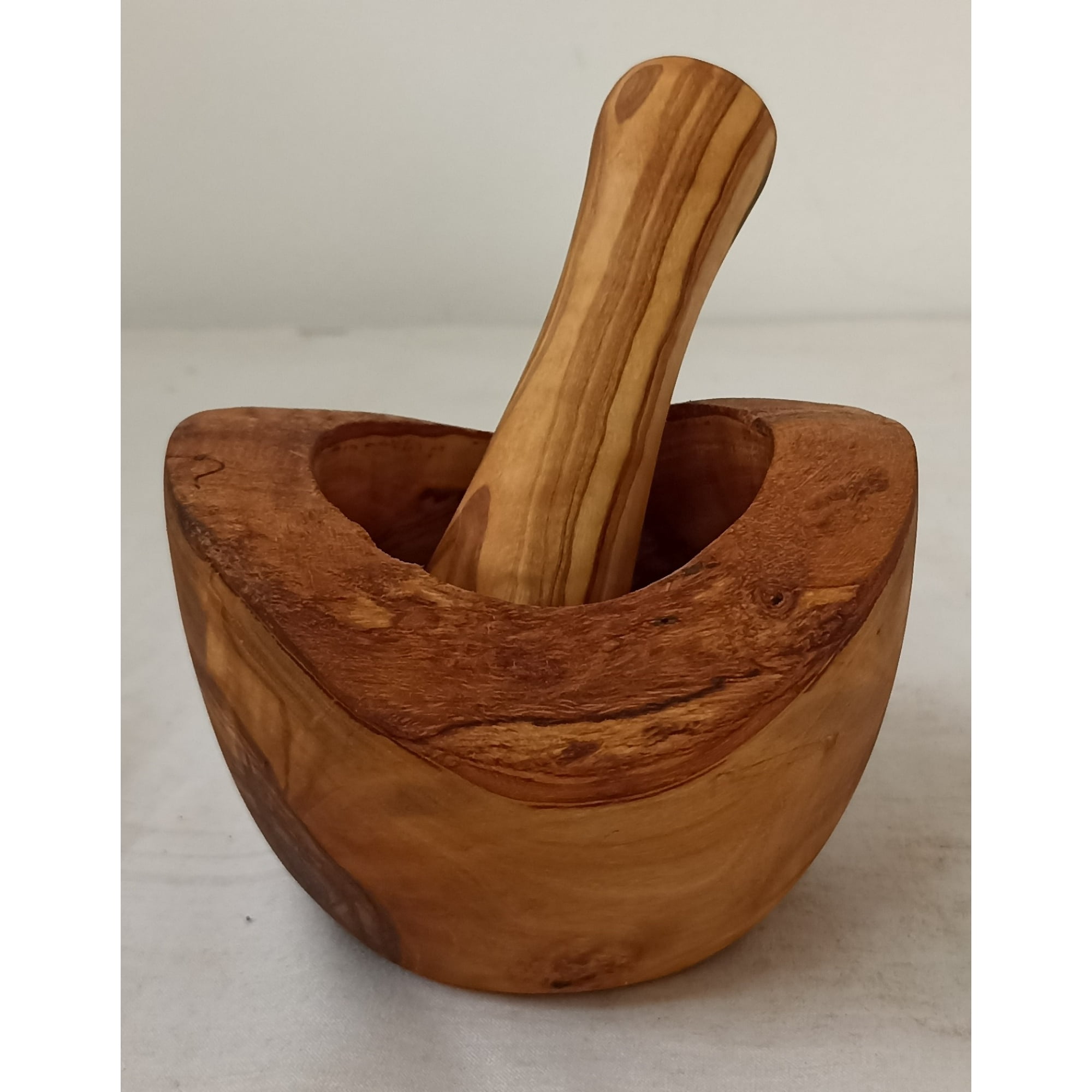 BIDK Home Rustic-Style Olive Wood Mortar and Pestle - 4.75" - Walmart.com