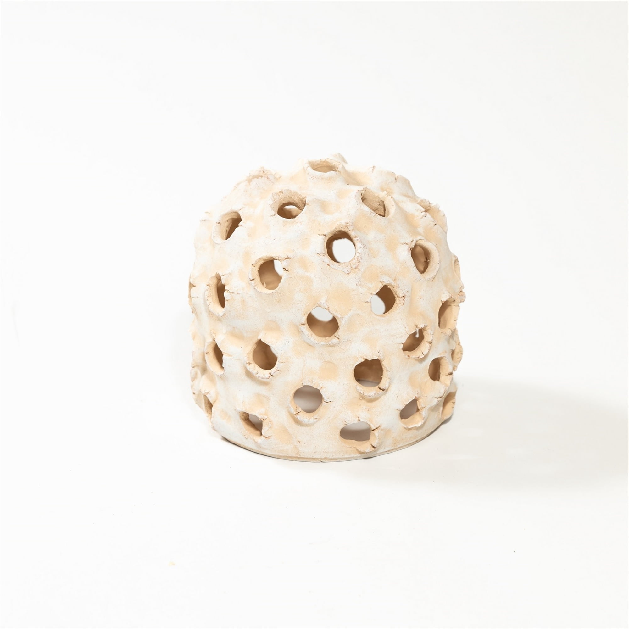 BIDK Home Small Dome Tabletop Clay Accent Decoration - 18" - Cream ...