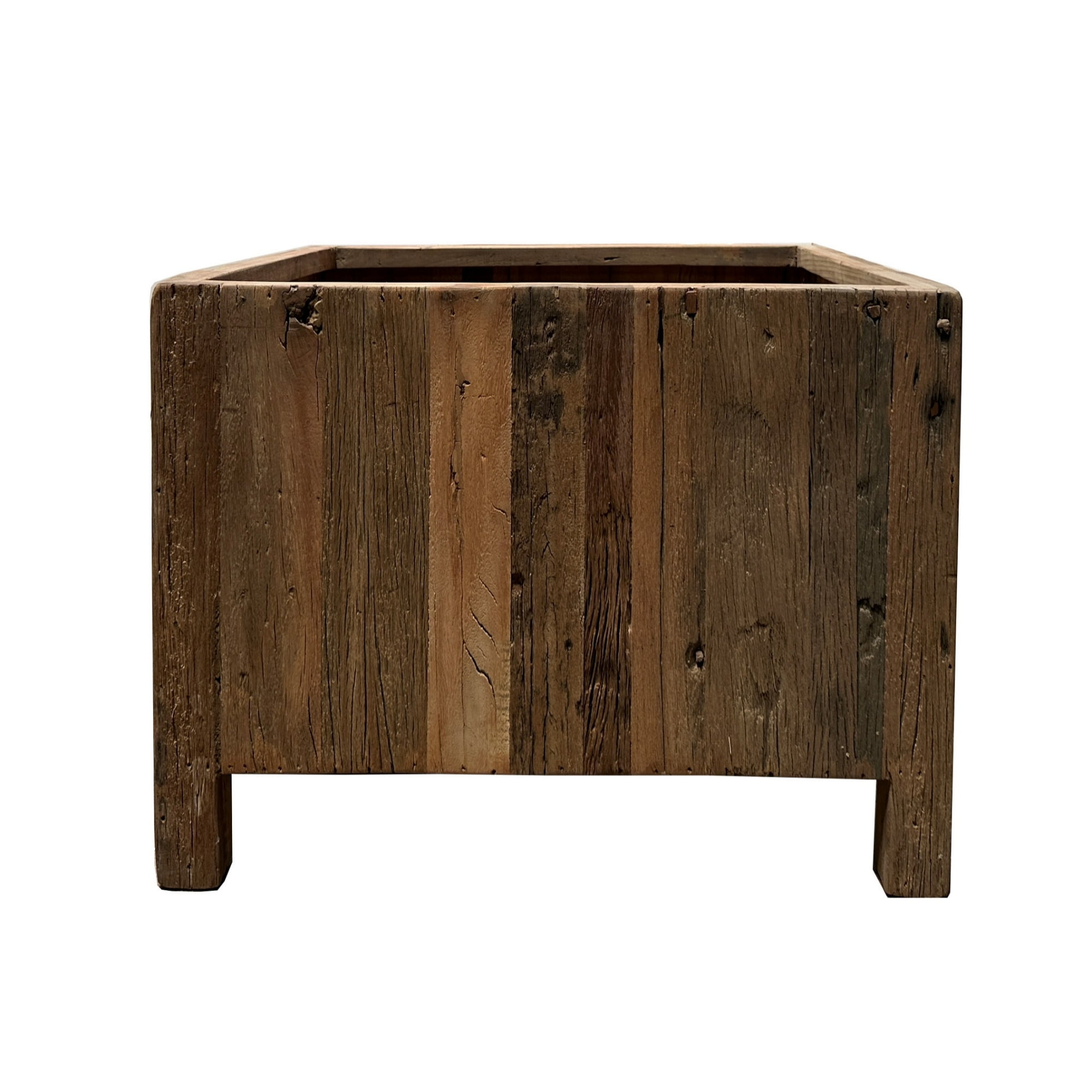 BIDK Home Small Square Wooden Planter - 23.5" - Brown - Walmart.com