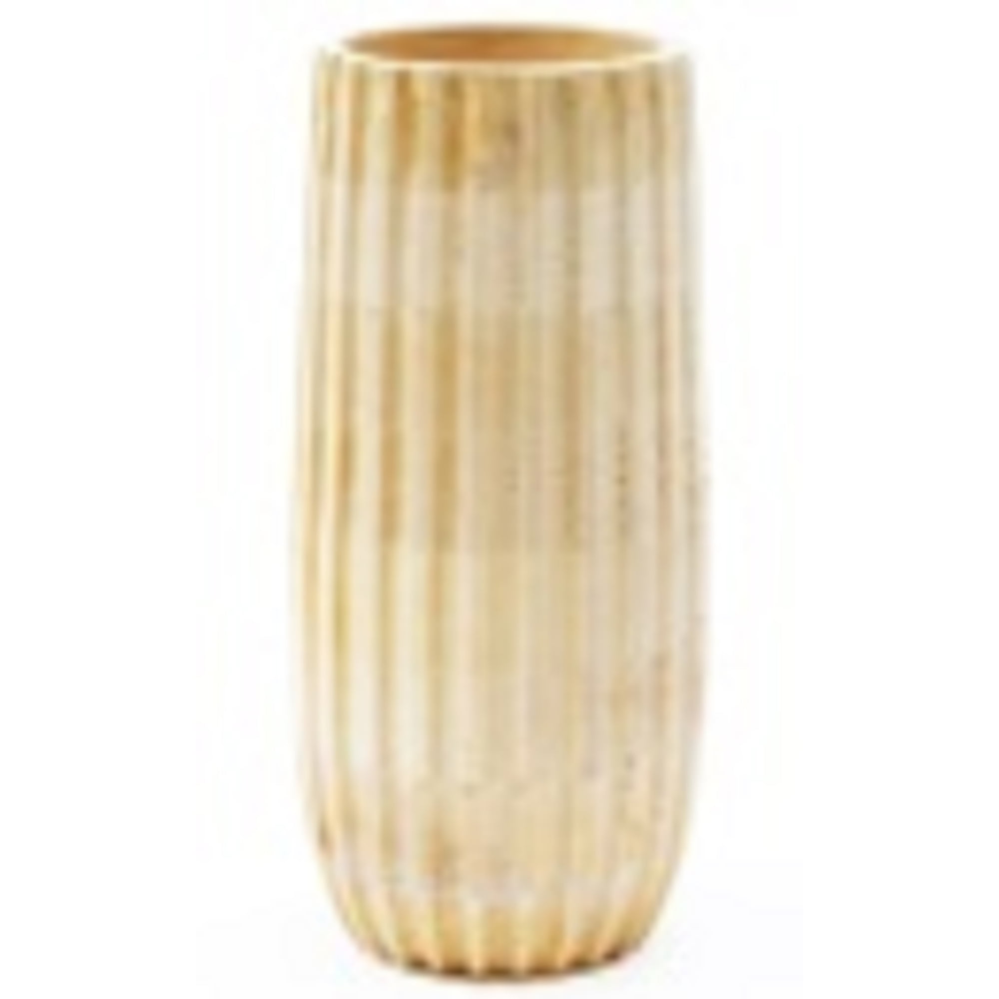 BIDK Home Sun Bleached Mango Wood Cylindrical Vase - 11" - Beige ...