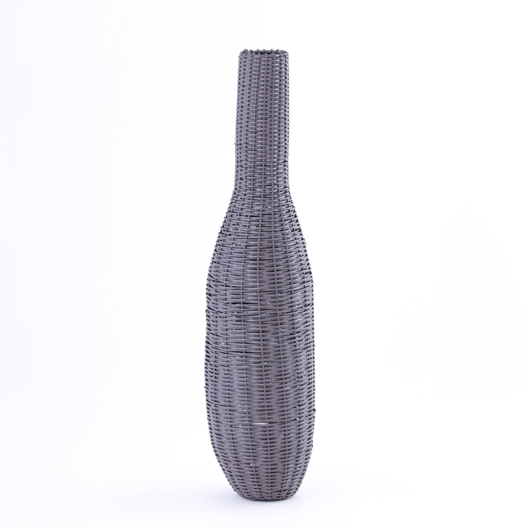BIDK Home Hand-Braided Metal Bottle Vase - 19.5" - Gray - Walmart.com