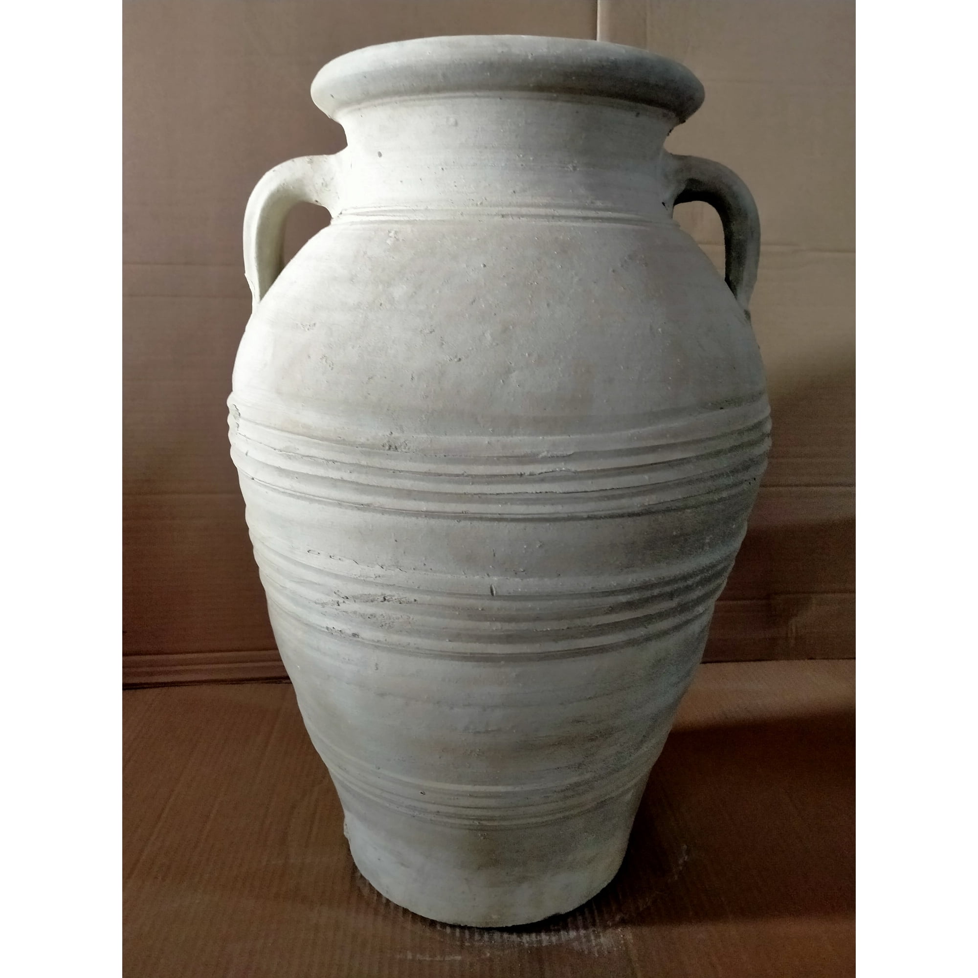 BIDK Home Tapered Terracotta Decorative Standing Vase with Handles - 27 ...